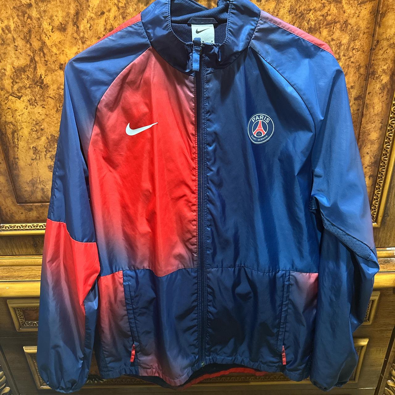 Nike PSG windbreaker jacket in blue and red... | Depop