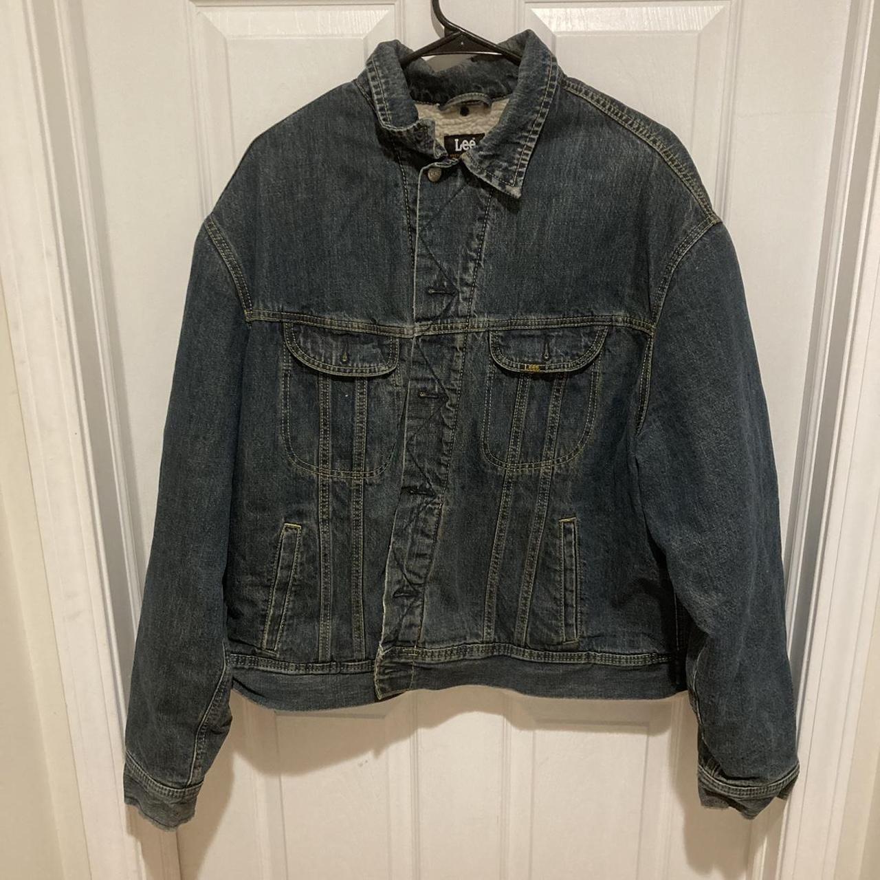 Lee denim jacket Size XL slight wear Measurements in... - Depop