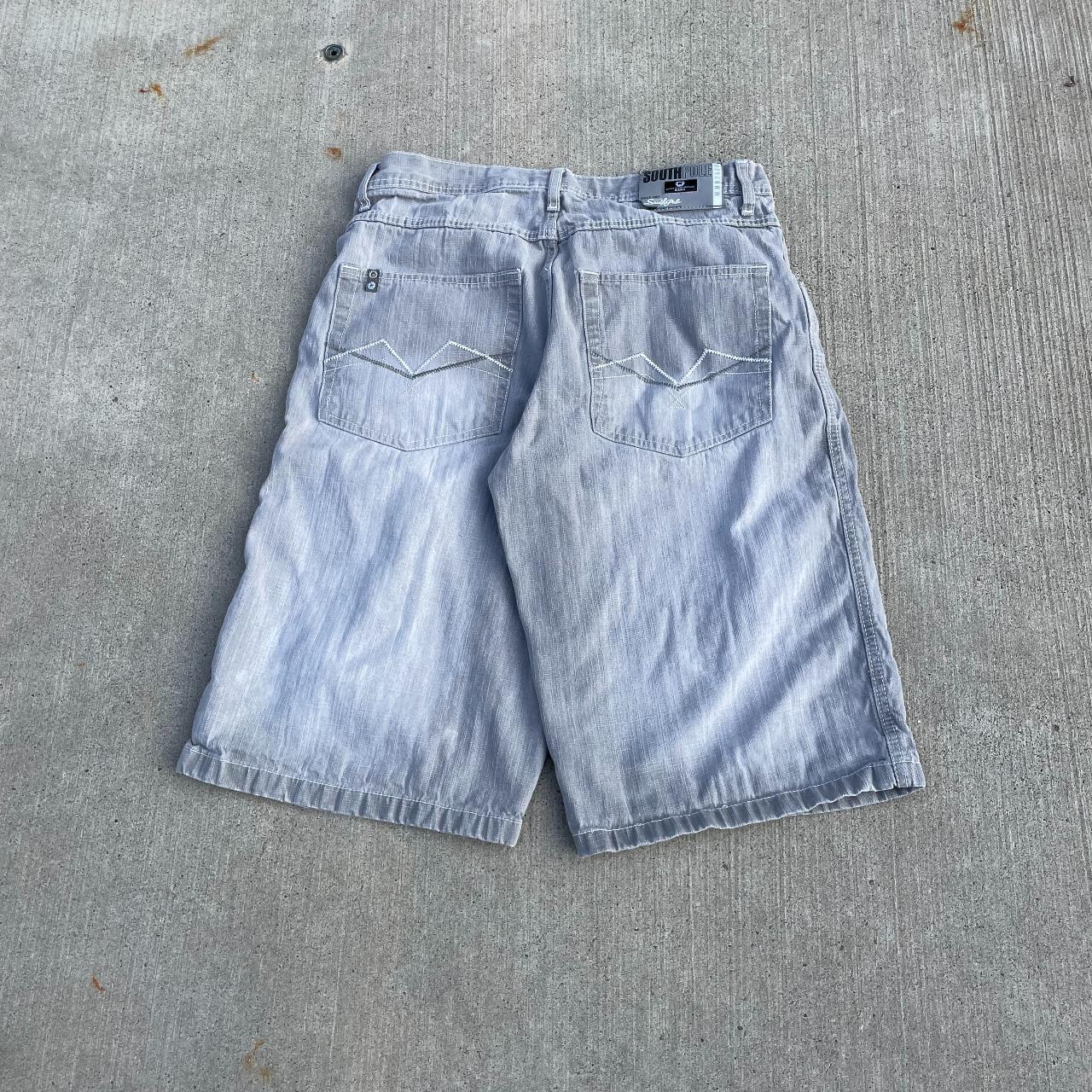 Southpole gray baggy jorts size 24 no flaws amazing... - Depop