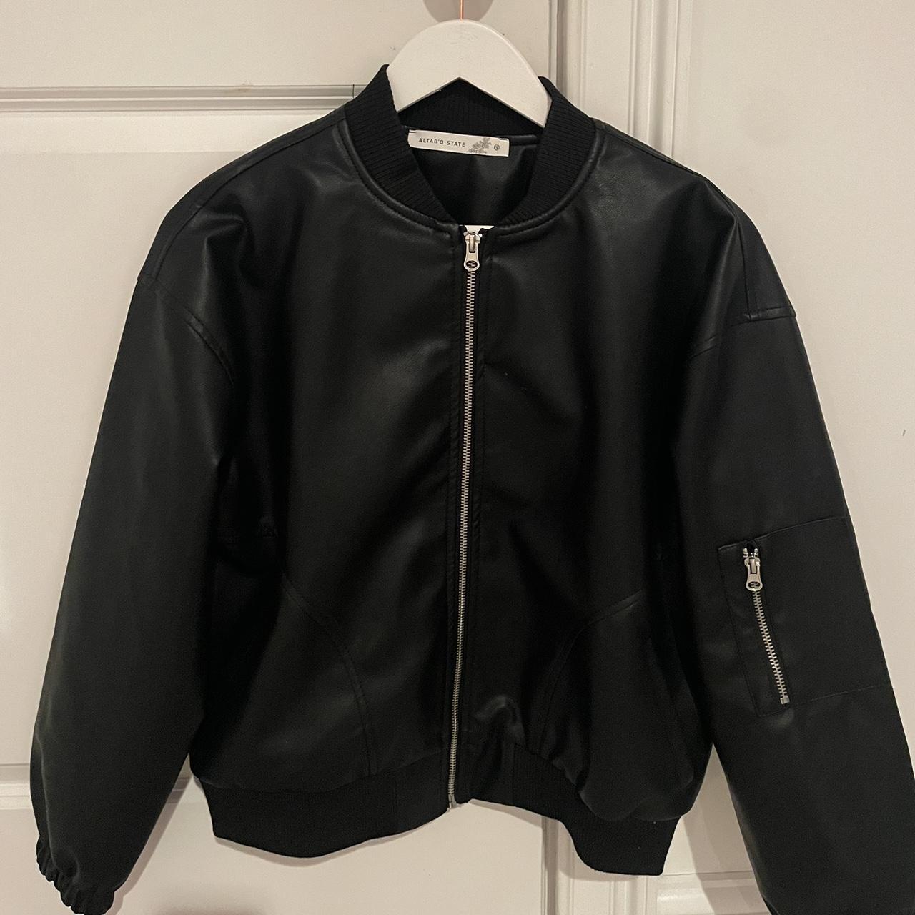 Altered State Bomber Leather Jacket - Depop