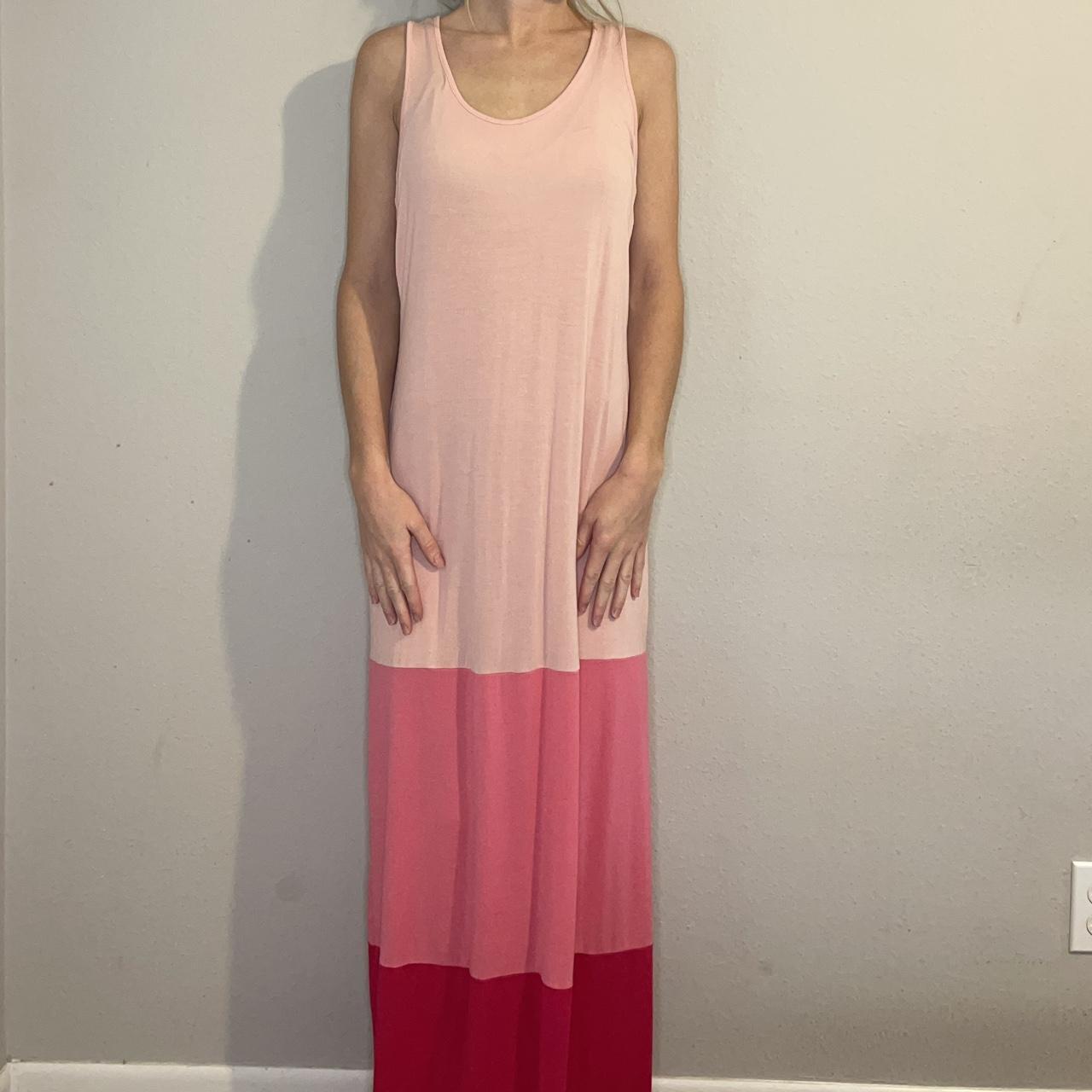 Pink color-block dress by Pink Lily. Super soft &... - Depop