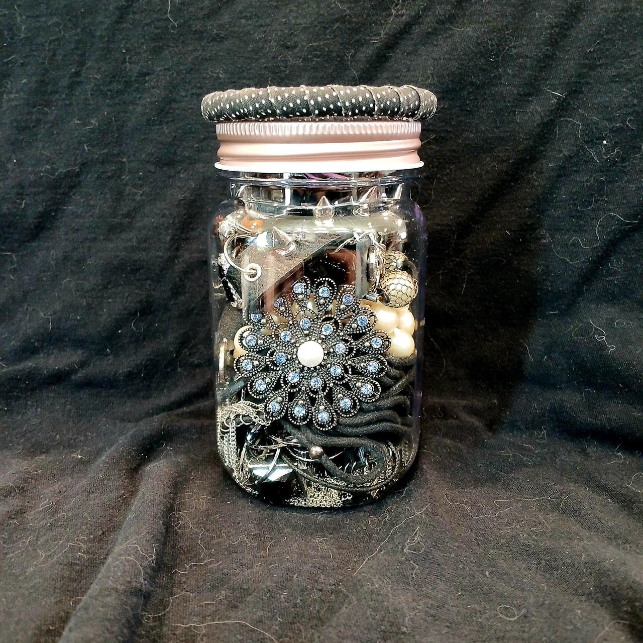 Whimsy goth mystery jewelry jar. Jar is included and... | Depop