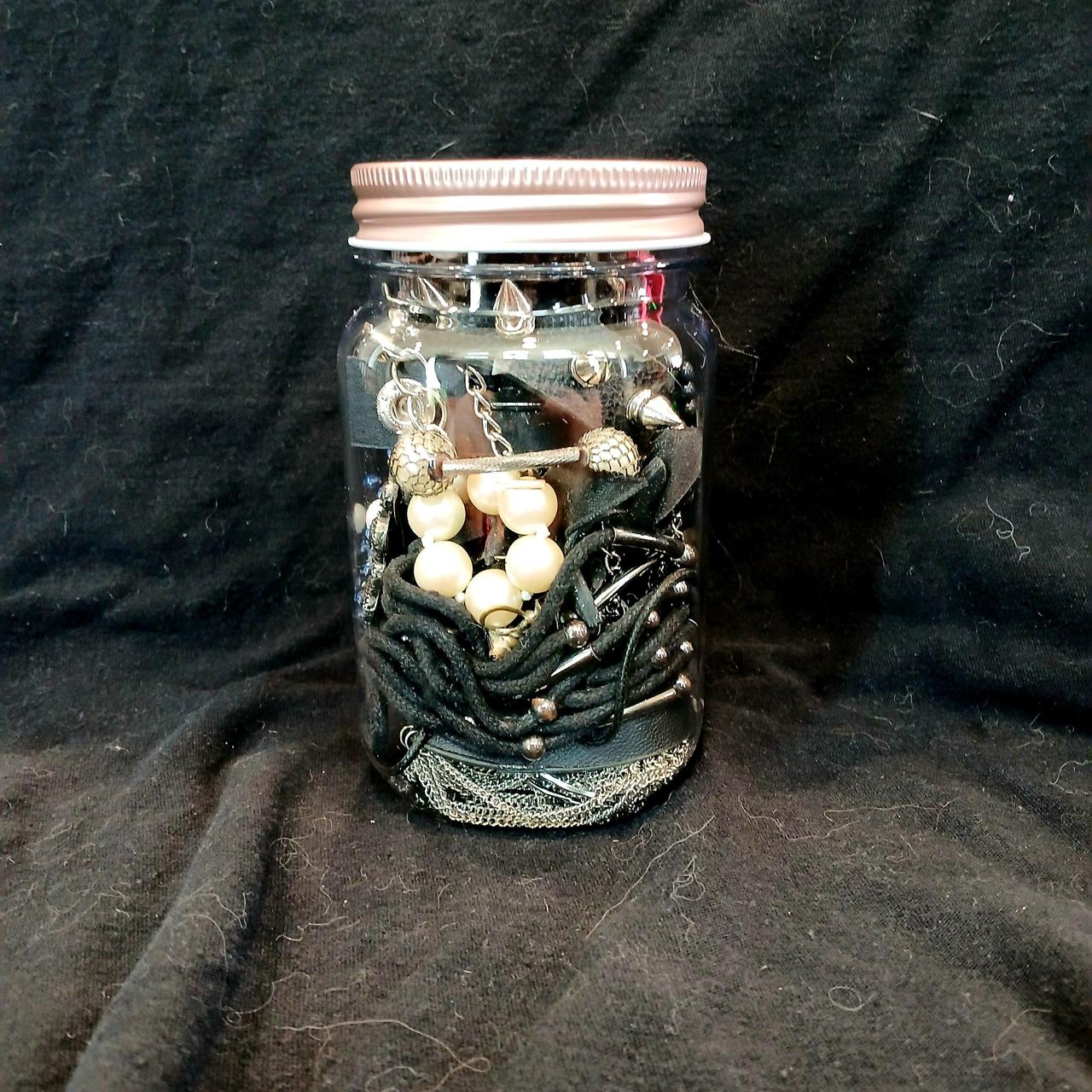 Whimsy goth mystery jewelry jar. Jar is included and... | Depop