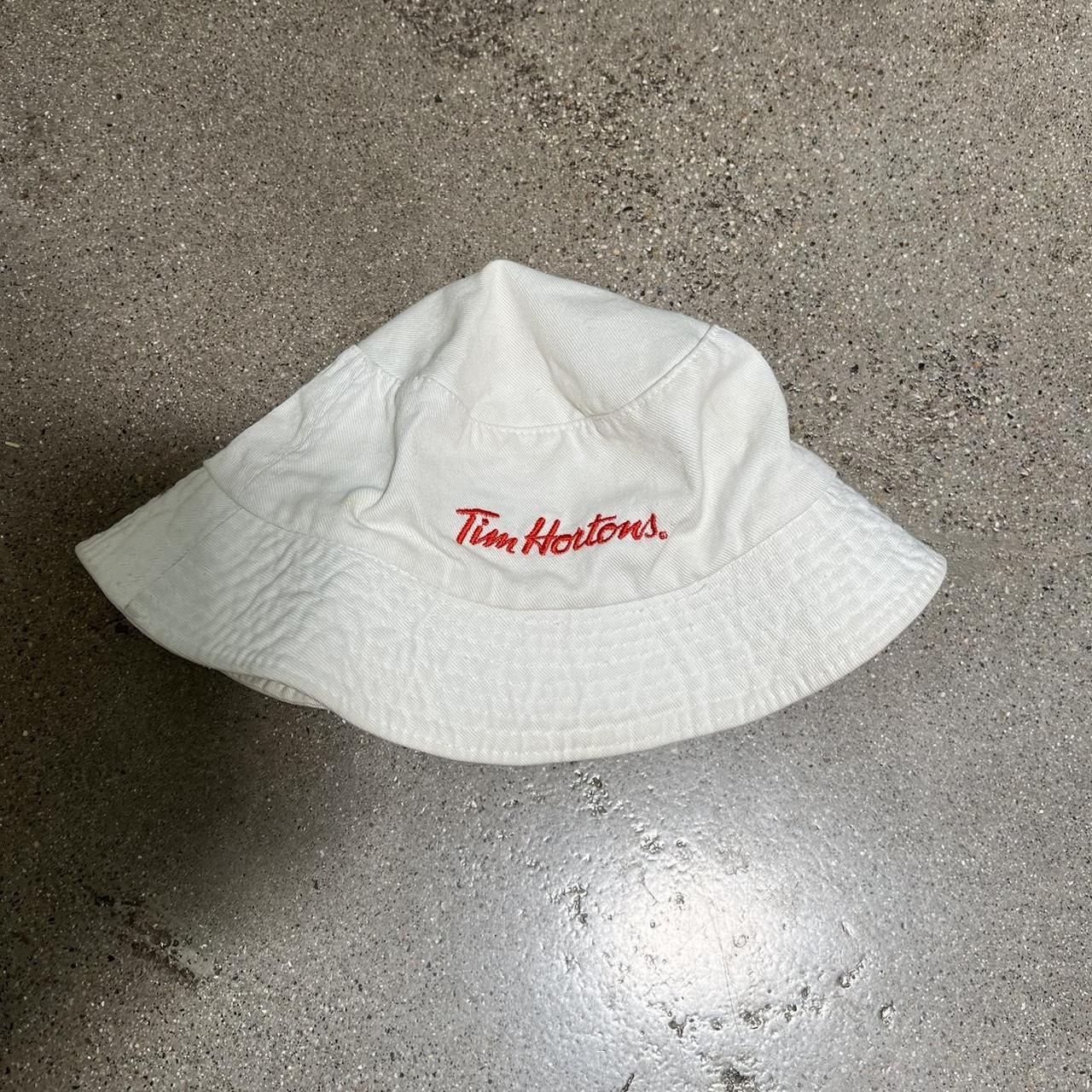 Tim Hortons bucket hat has normal wear to it and... | Depop