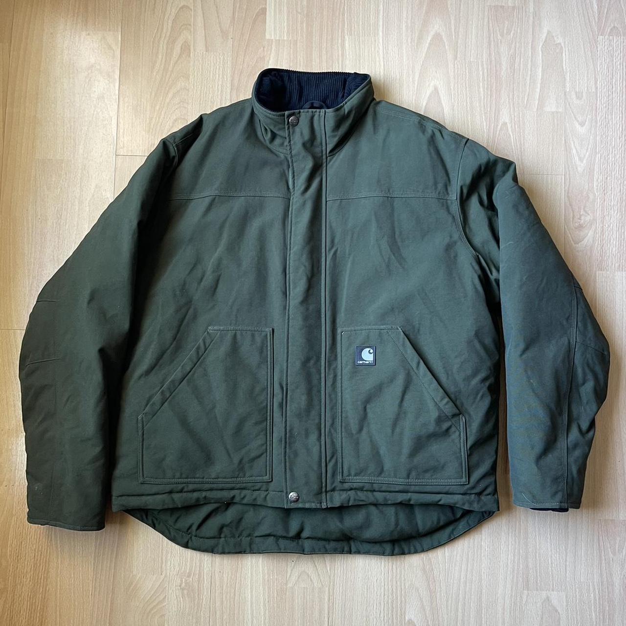 Large Green Insulated Carhartt Jacket An Amazing... - Depop
