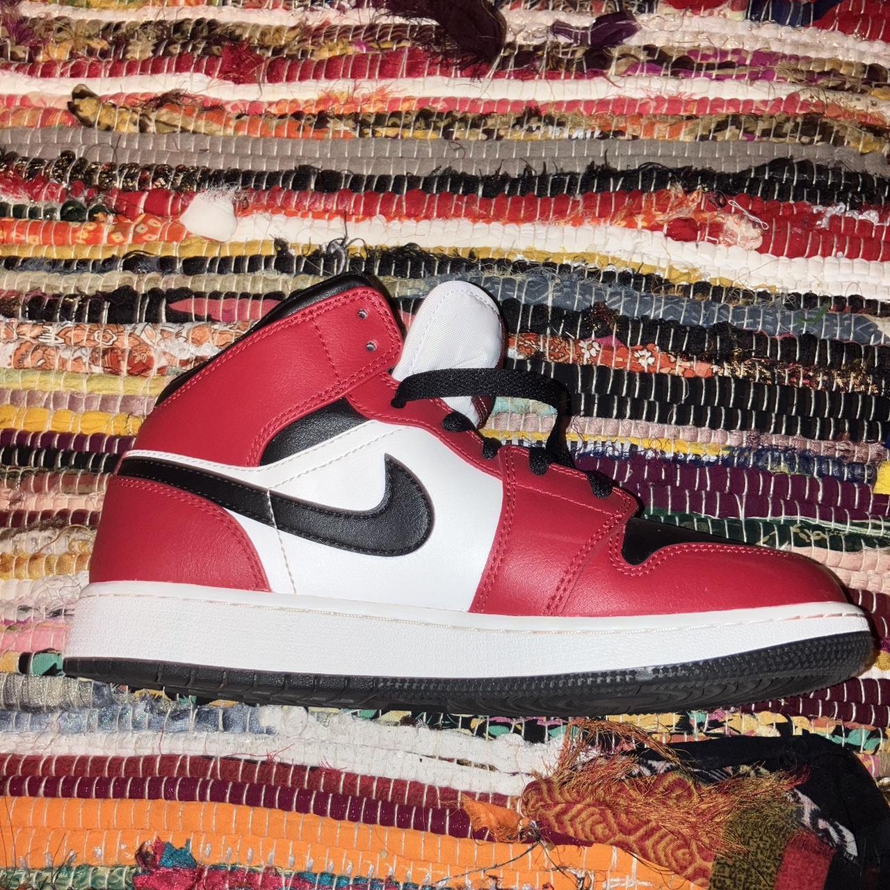 Jordan 1 Chicago toe mids size 5/5 Men’s/Youth $110... - Depop