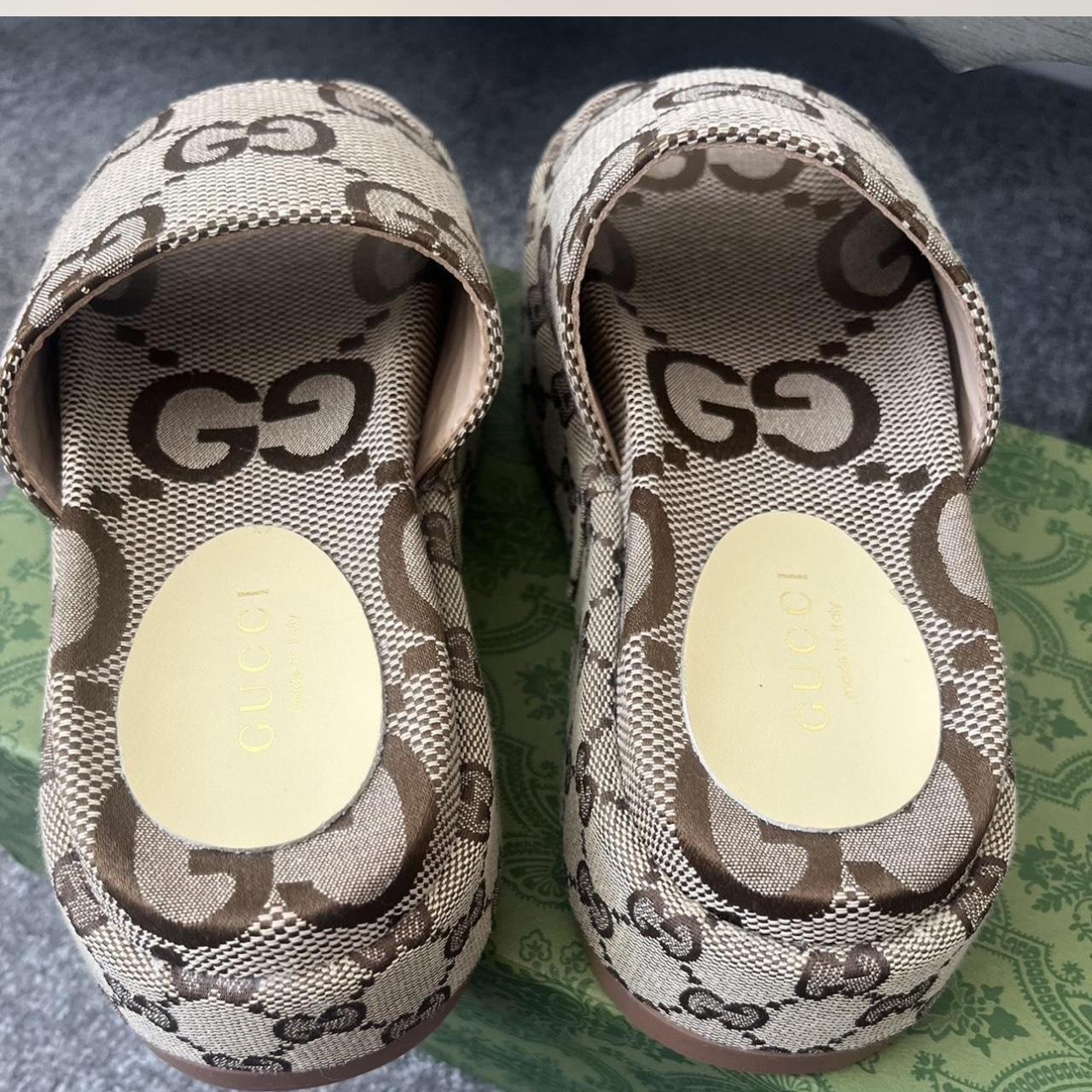 Authentic Gg platform sliders worn on holiday... - Depop