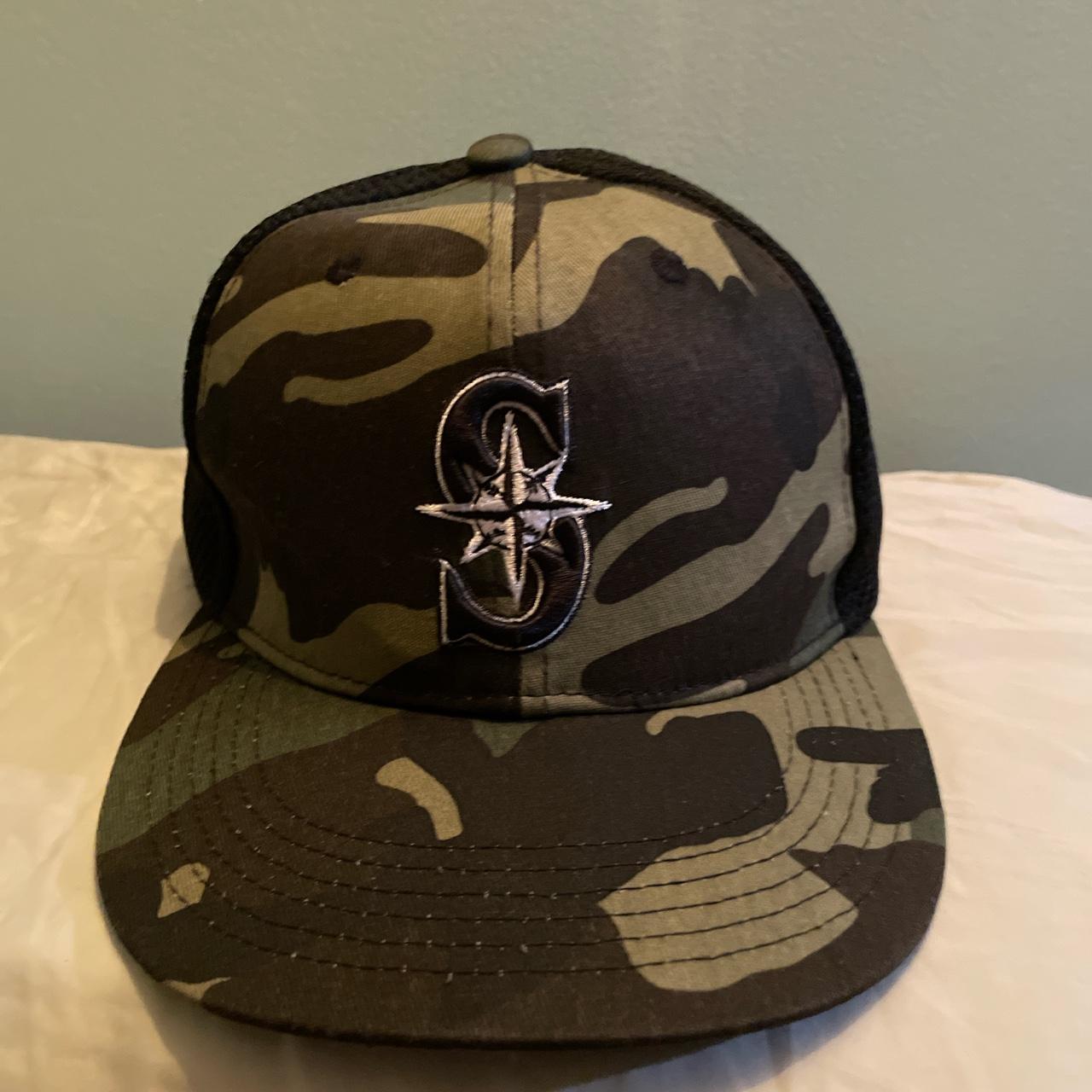 Seattle Mariners Camo Armed Forces Cap - Depop
