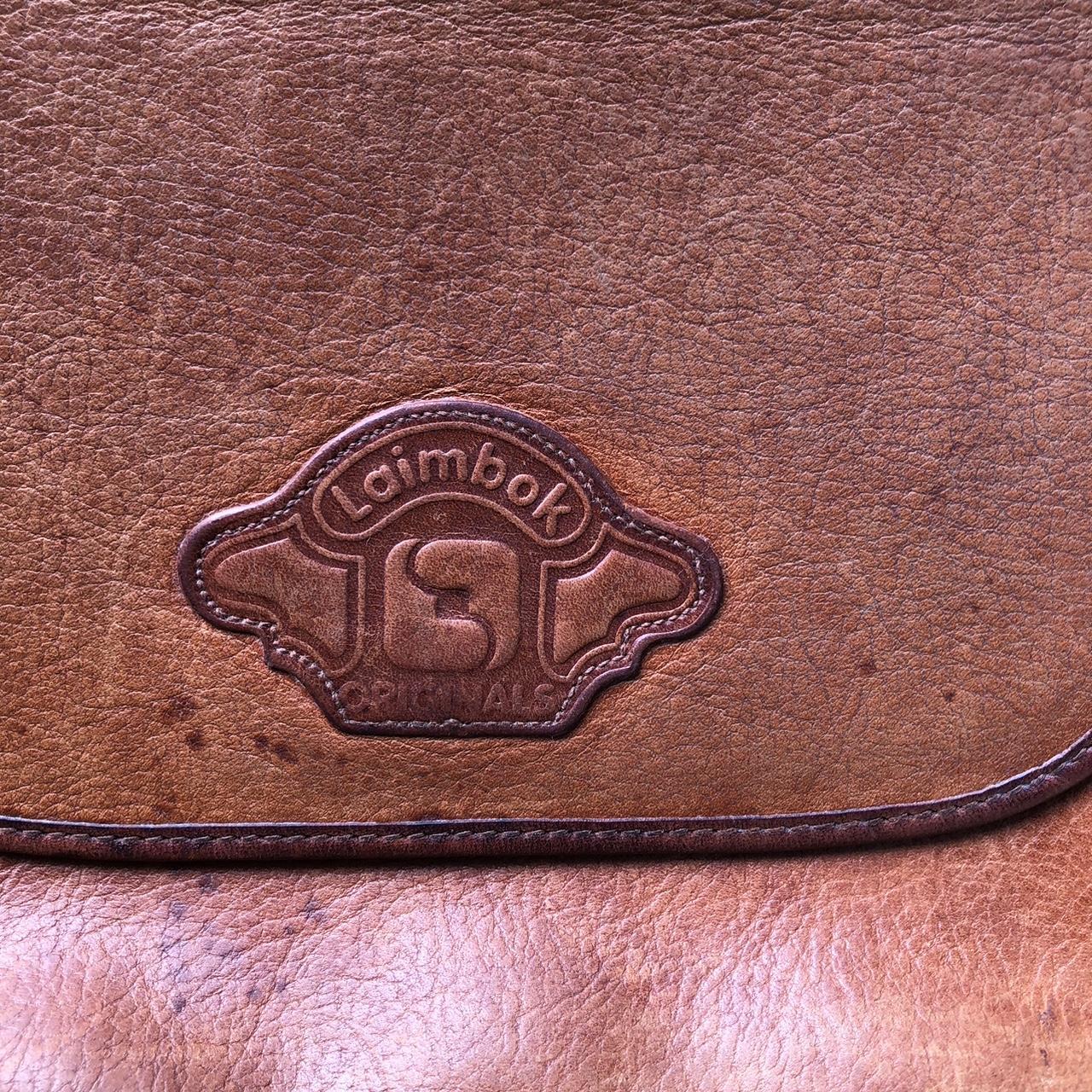 Vintage Laimbok brown leather crossbody Great... - Depop