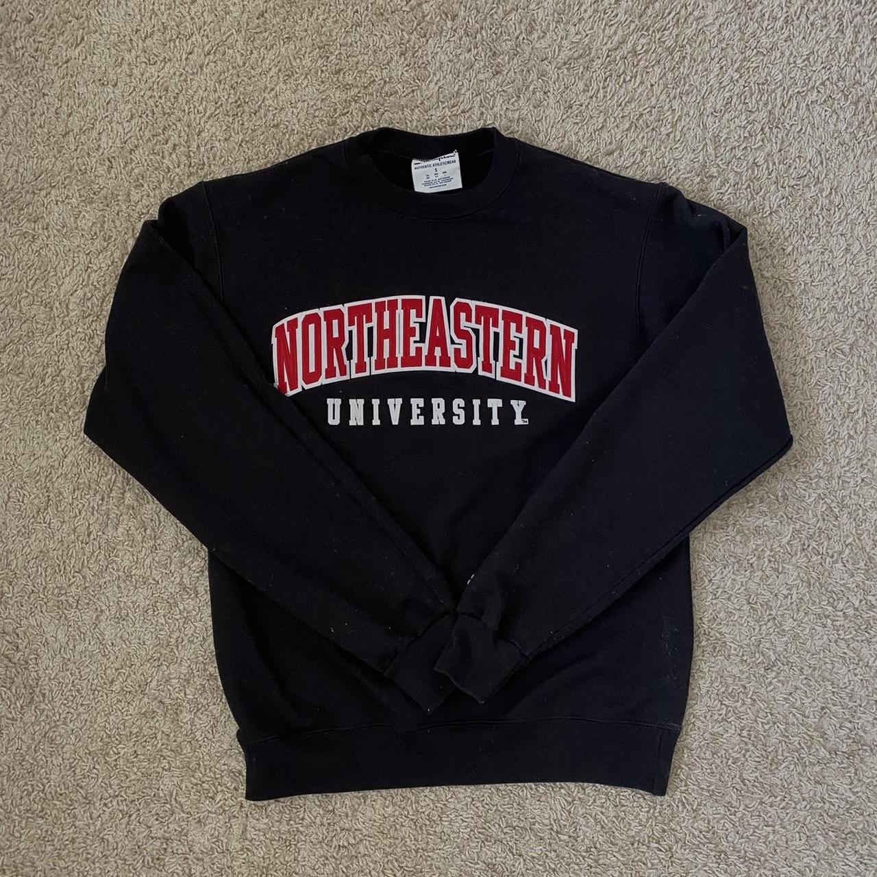 Champion Northeastern University Crewneck Size-... - Depop