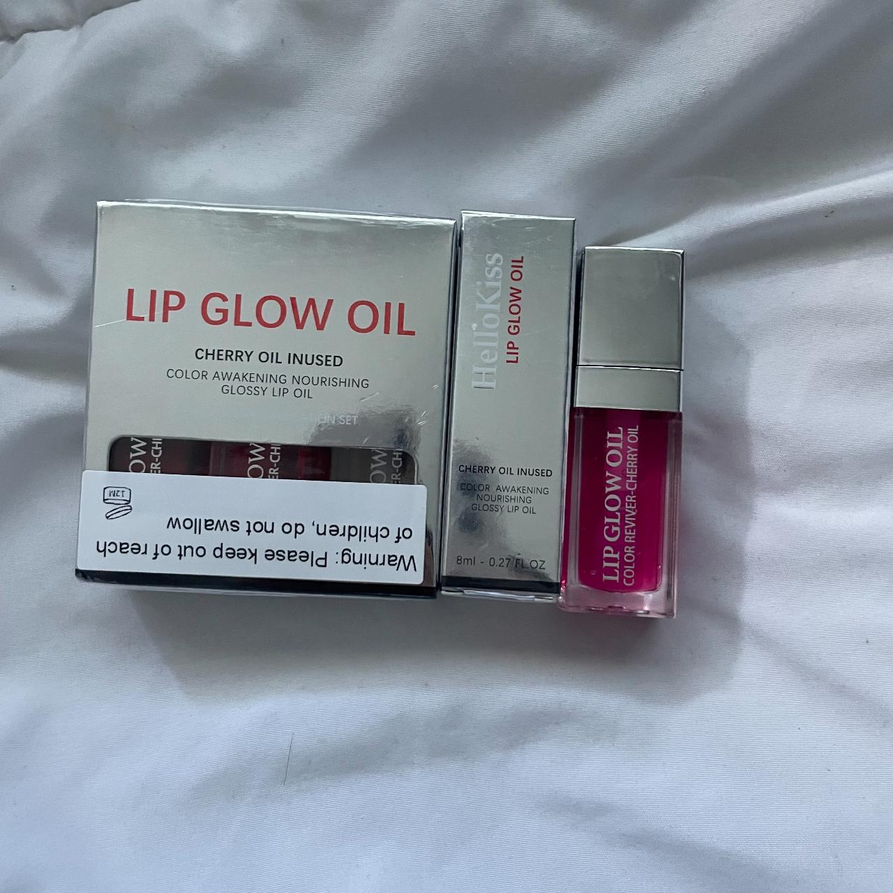 lip glow oil in cherry, clear, and rosewood $5 each... - Depop