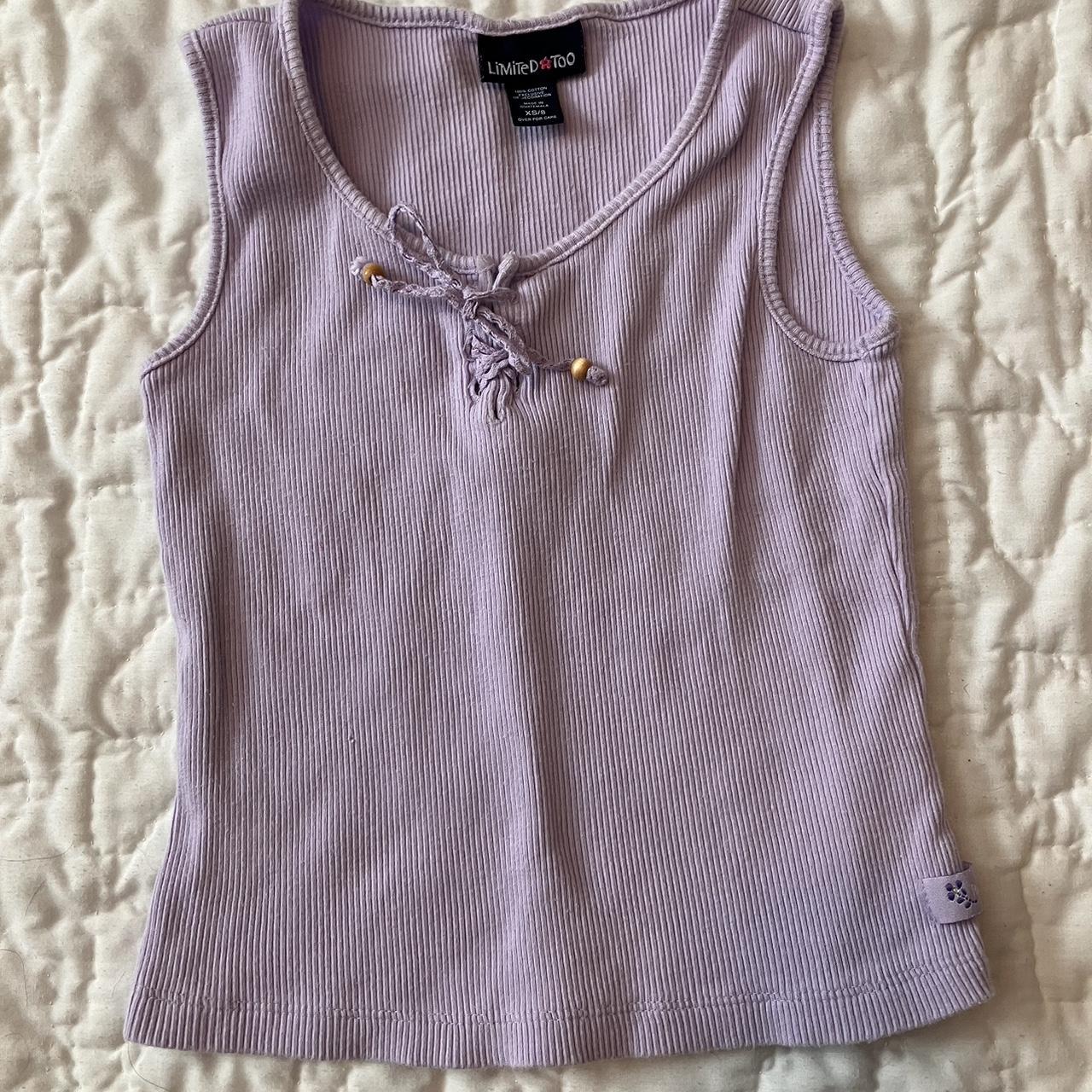 vintage purple Limited Too tank. kids size 8 (XS).... - Depop