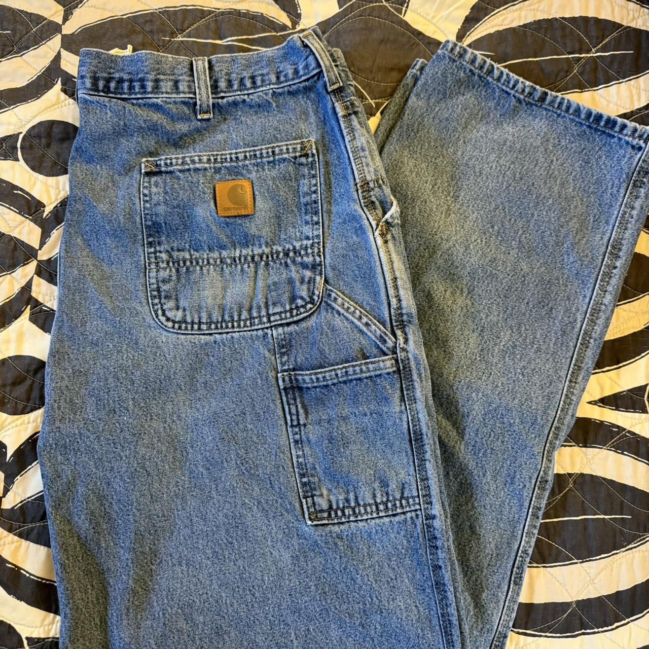 Men’s Carhartt Carpenter Blue Jeans 38x36 In... - Depop