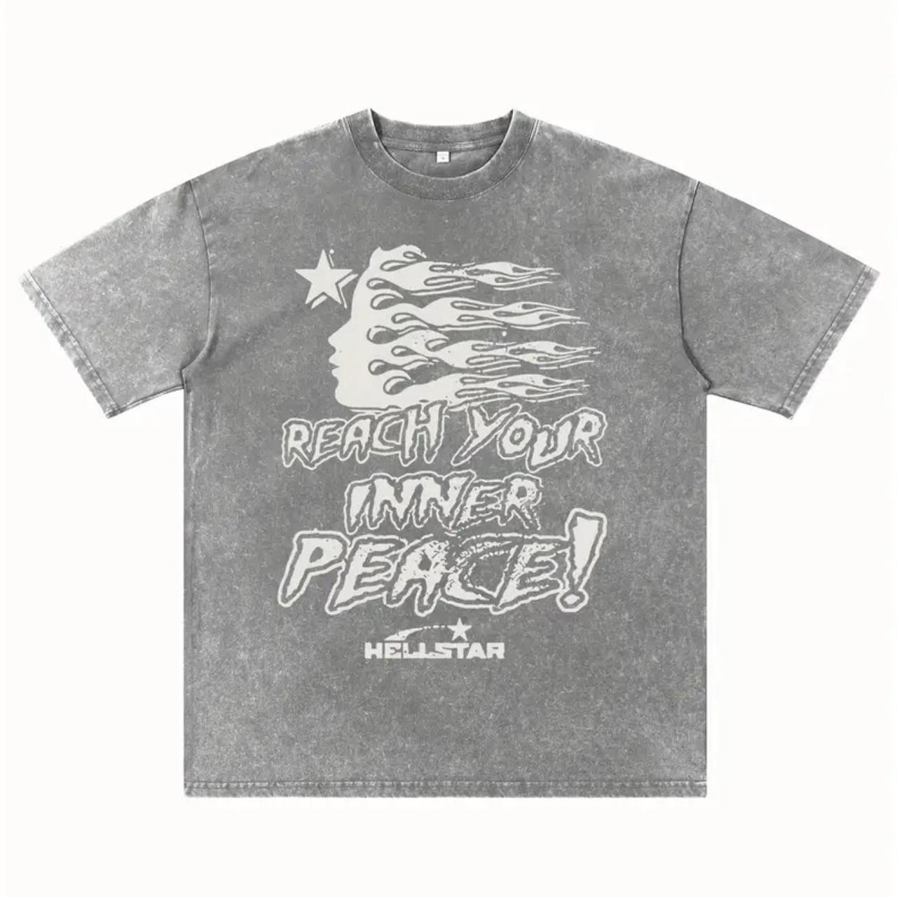 Grey Hellstar Reach Your Inner Peace t-shirt #skater - Depop