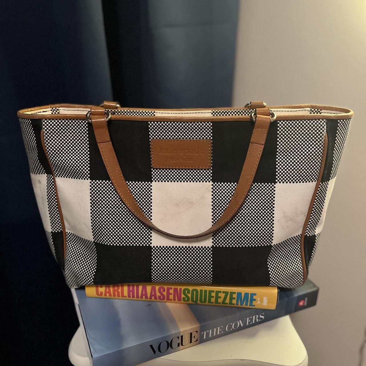 Kate Spade Black and White Pattern Tote #katespade... - Depop