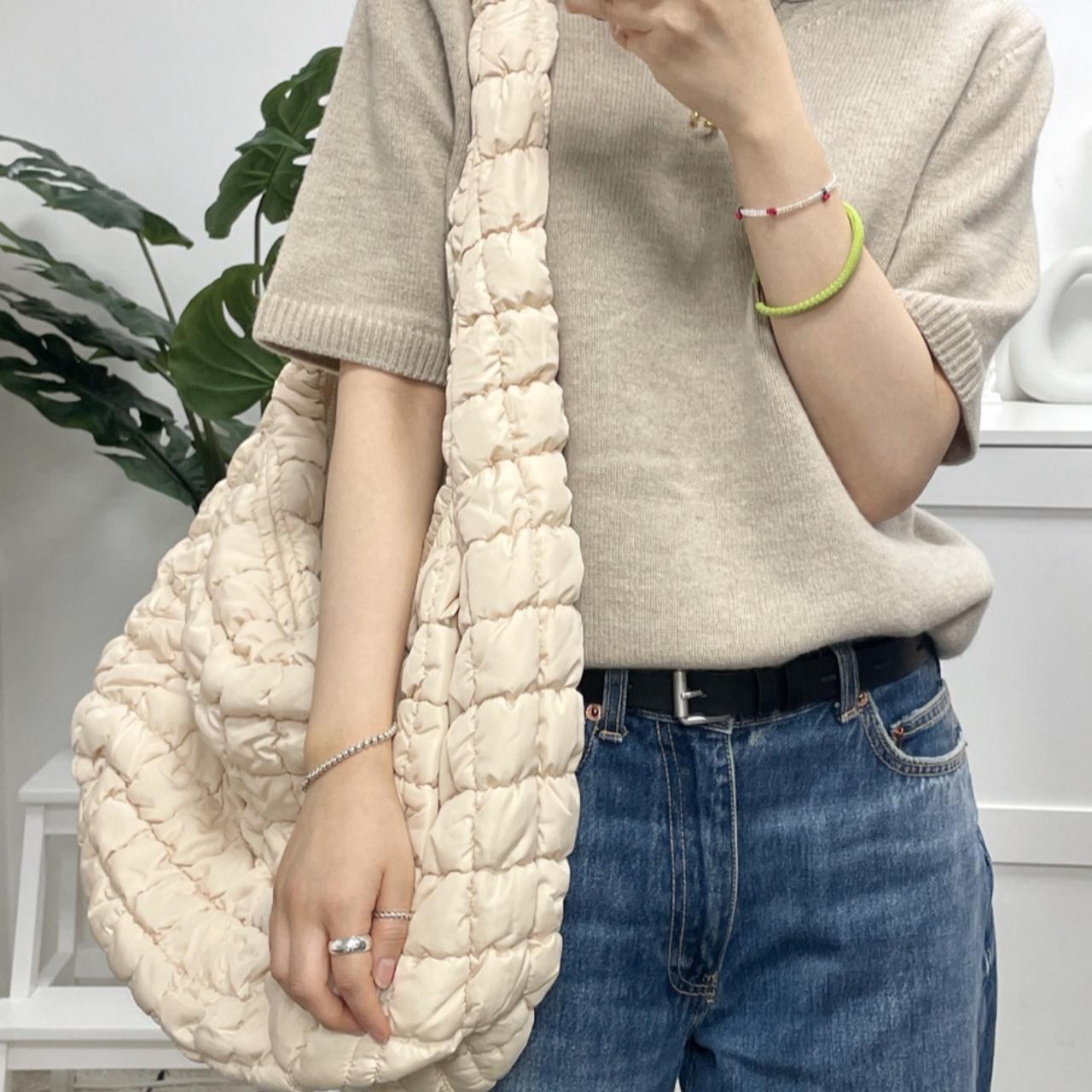 COS Quilted oversized crossbody bag in... | Depop