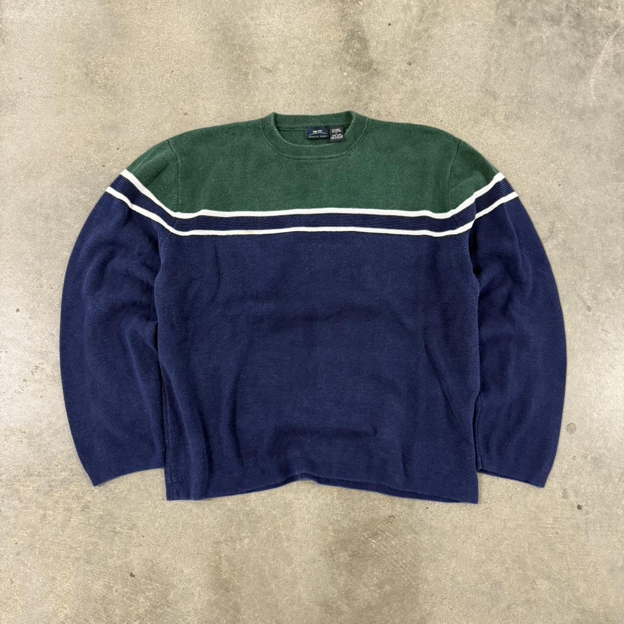 Y2K Surf Striped Long Sleeve Trendy fit Size... | Depop