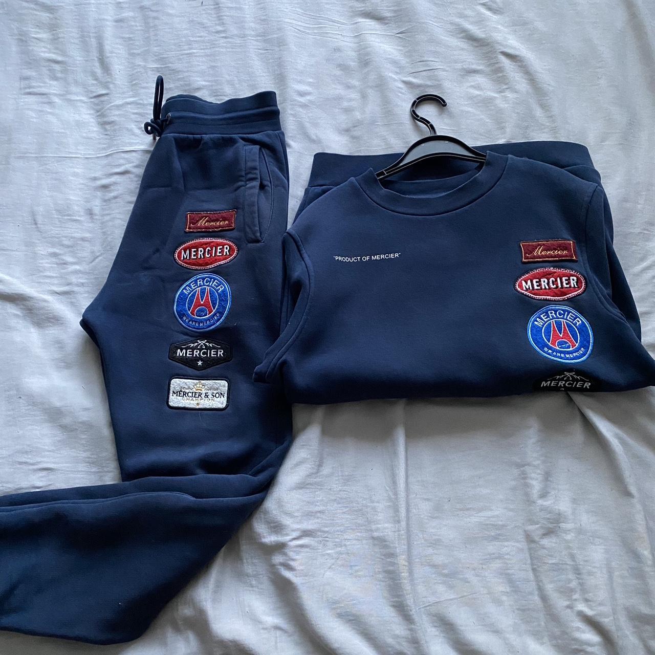 BLUE MERCIER TRACKSUIT - Depop