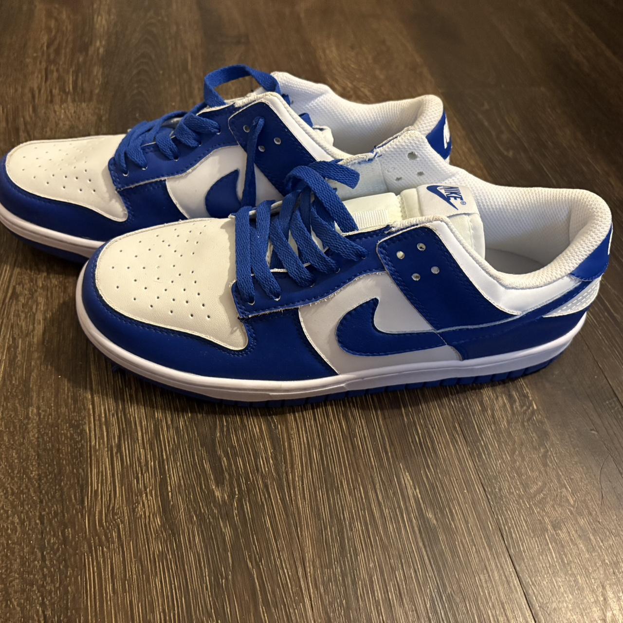 Men’s blue Nike dunks worn once | Depop