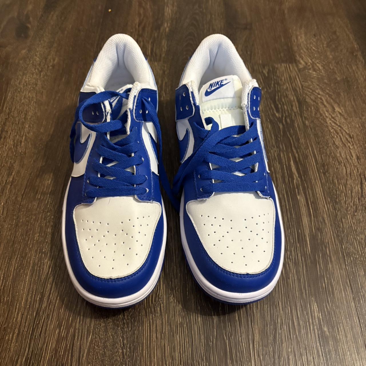 Men’s blue Nike dunks worn once | Depop