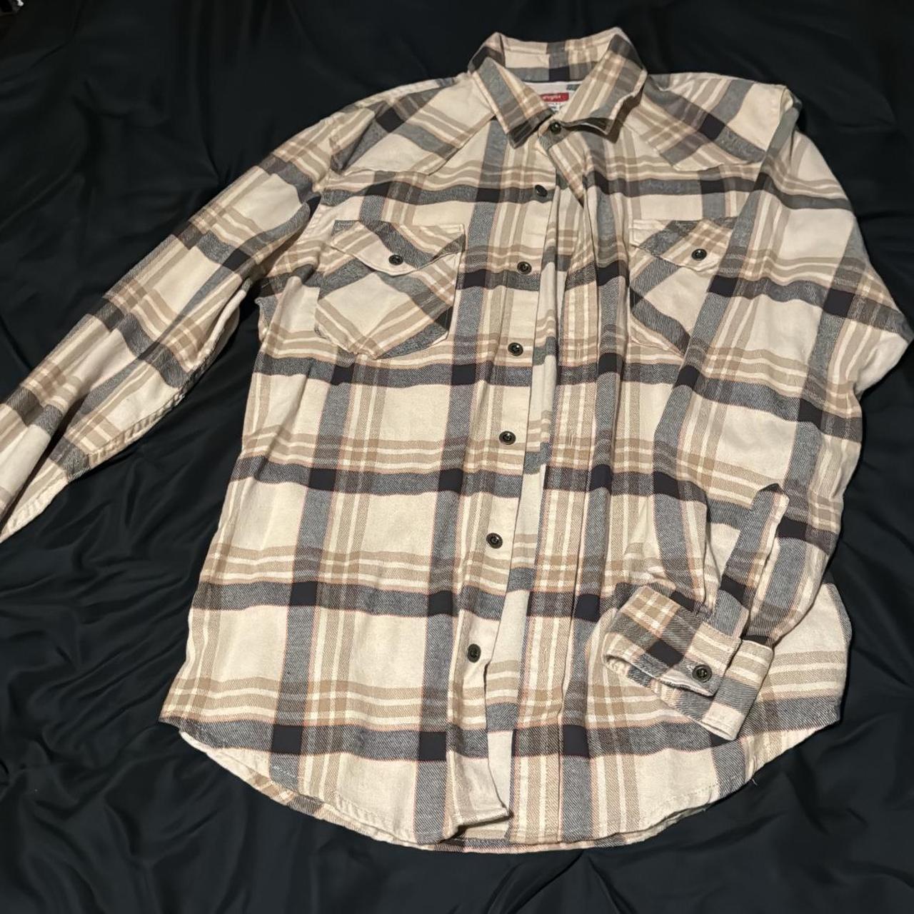 Wrangler flannel only worn once, no flaws in perfect... - Depop