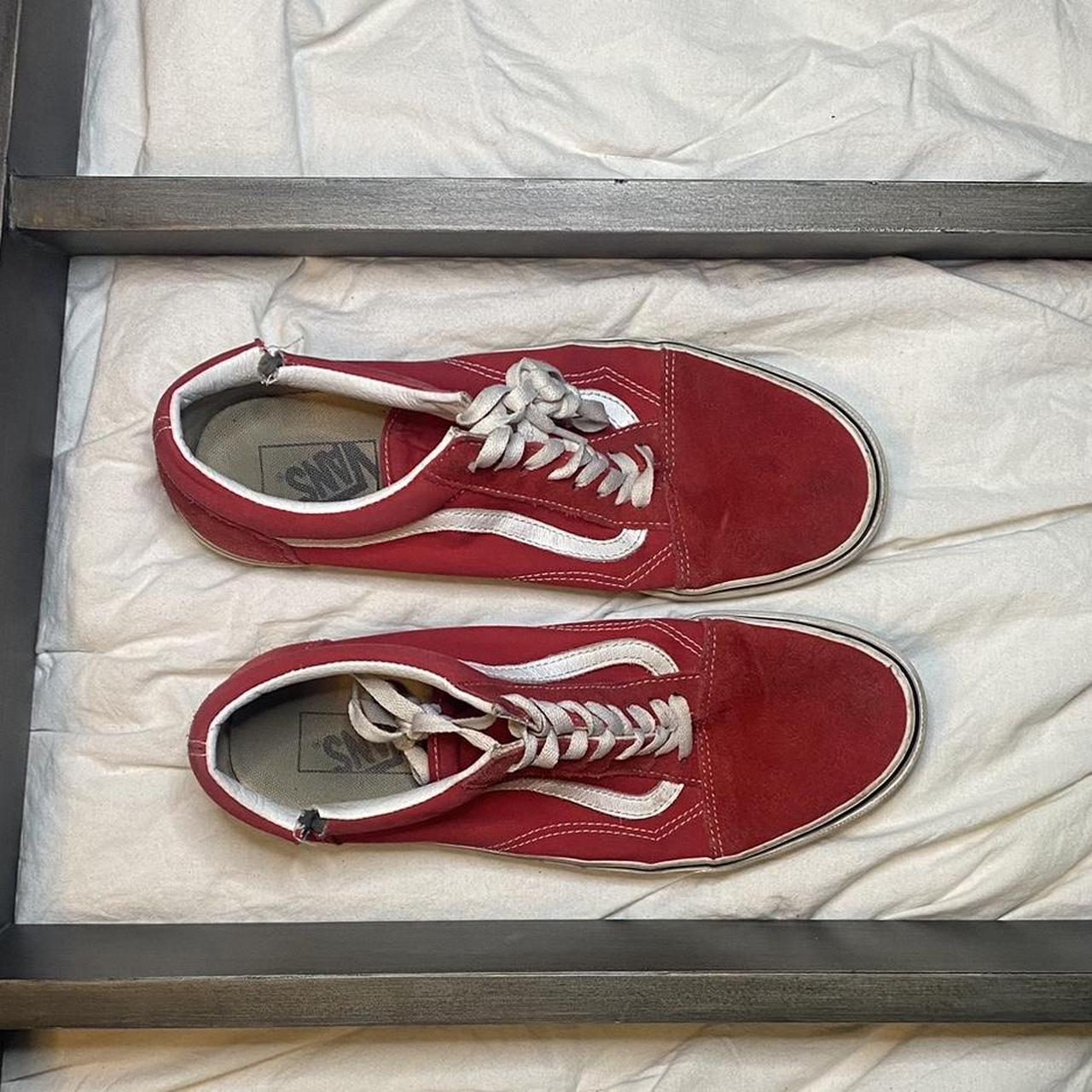 * Red Old School Vans 🏫 * Size 10 - Depop