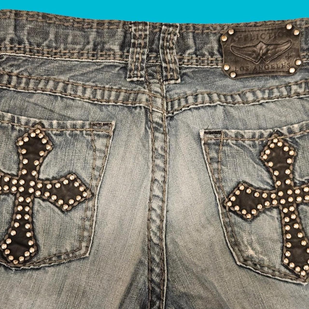 2008 Affliction Cooper relaxed boot jeans in... - Depop