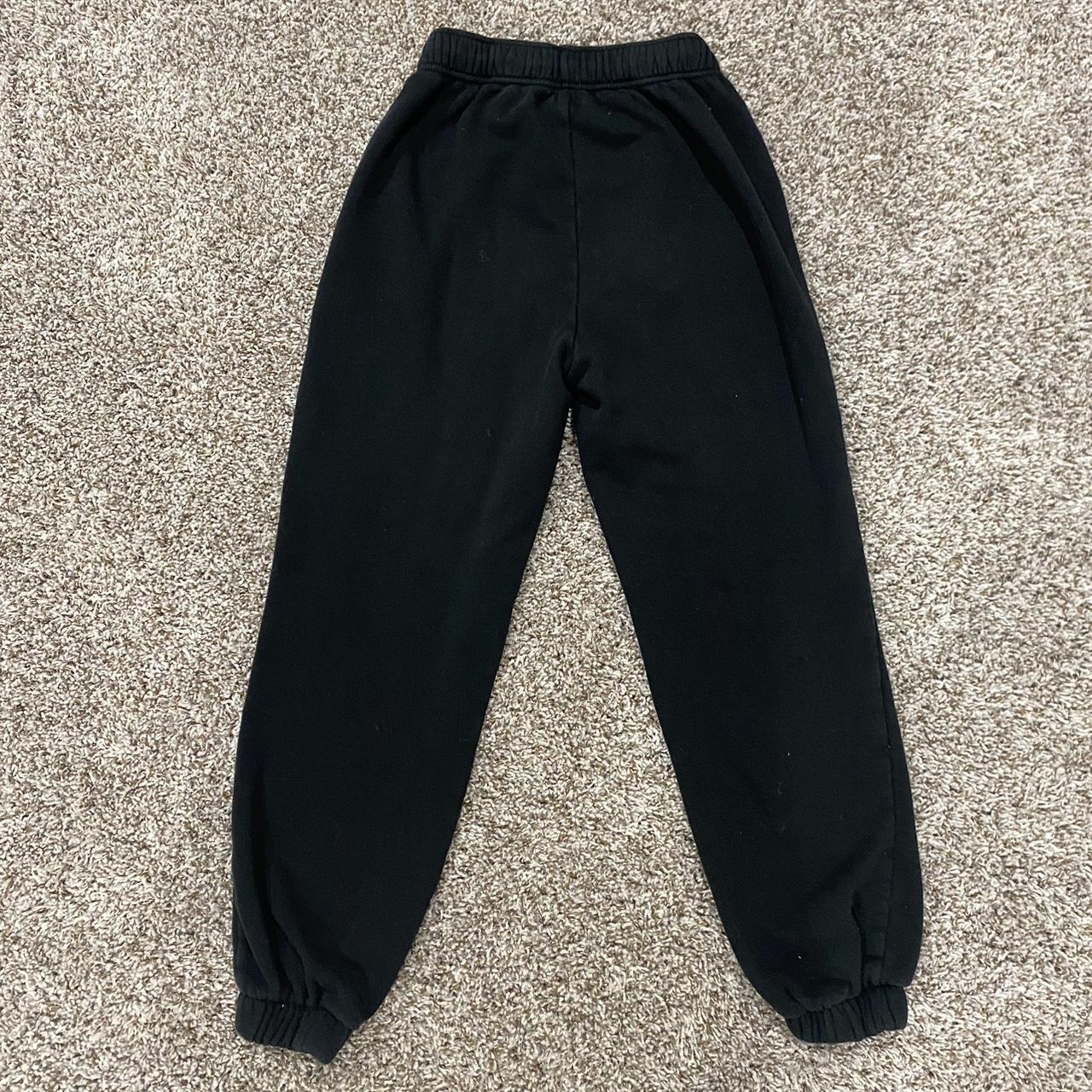 wild fable black adjustable cuffed sweatpants string... - Depop