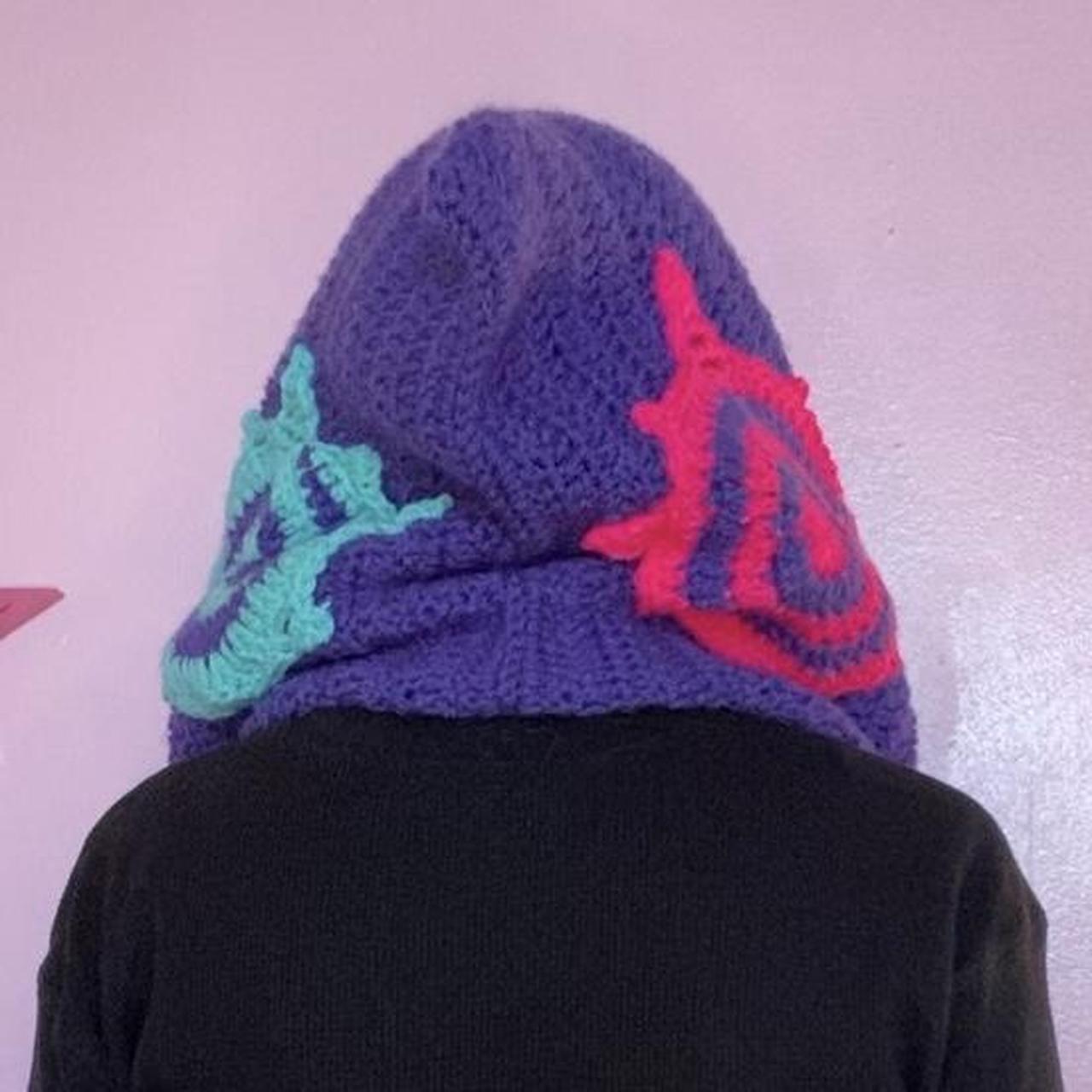 Jinx inspired cosplay hood | handmade crochet... | Depop