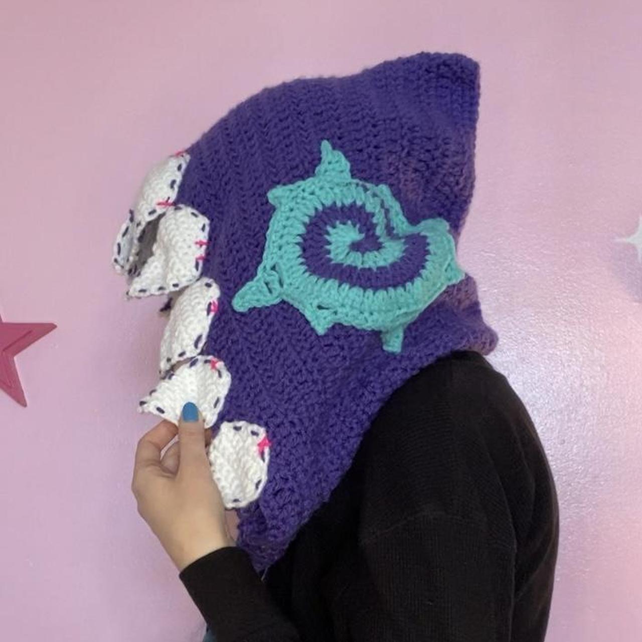 Jinx inspired cosplay hood | handmade crochet... | Depop