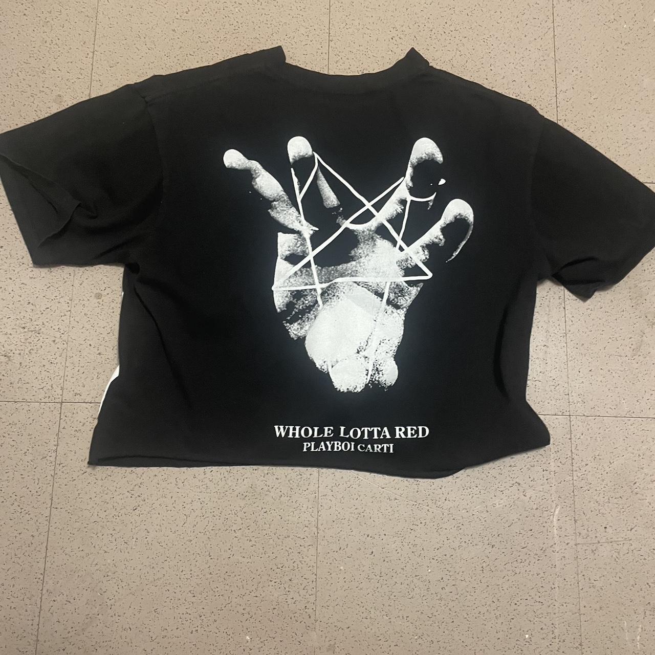 Custom Cropped Playboi Carti Whole Lotta Red Merch... - Depop