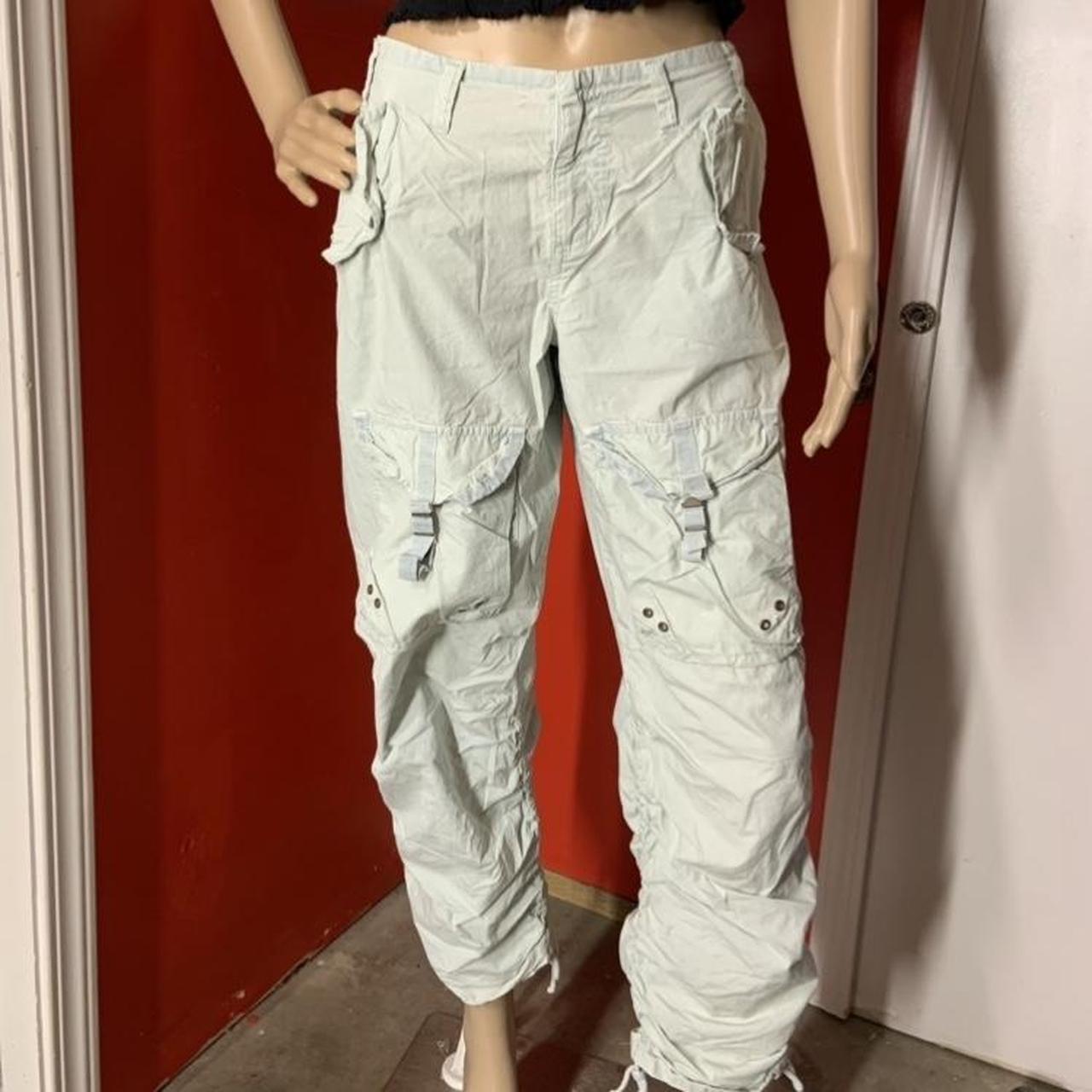 Very light blue cargo capri pants Definitely S... - Depop