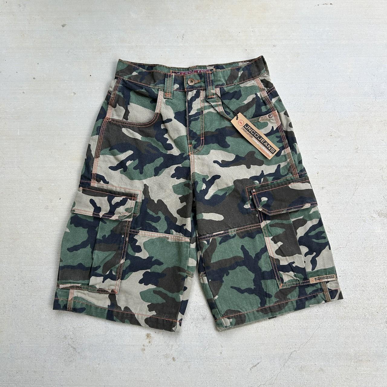 JNCO Jeans Indicator Baggy camo cargo jorts Supaaa... - Depop