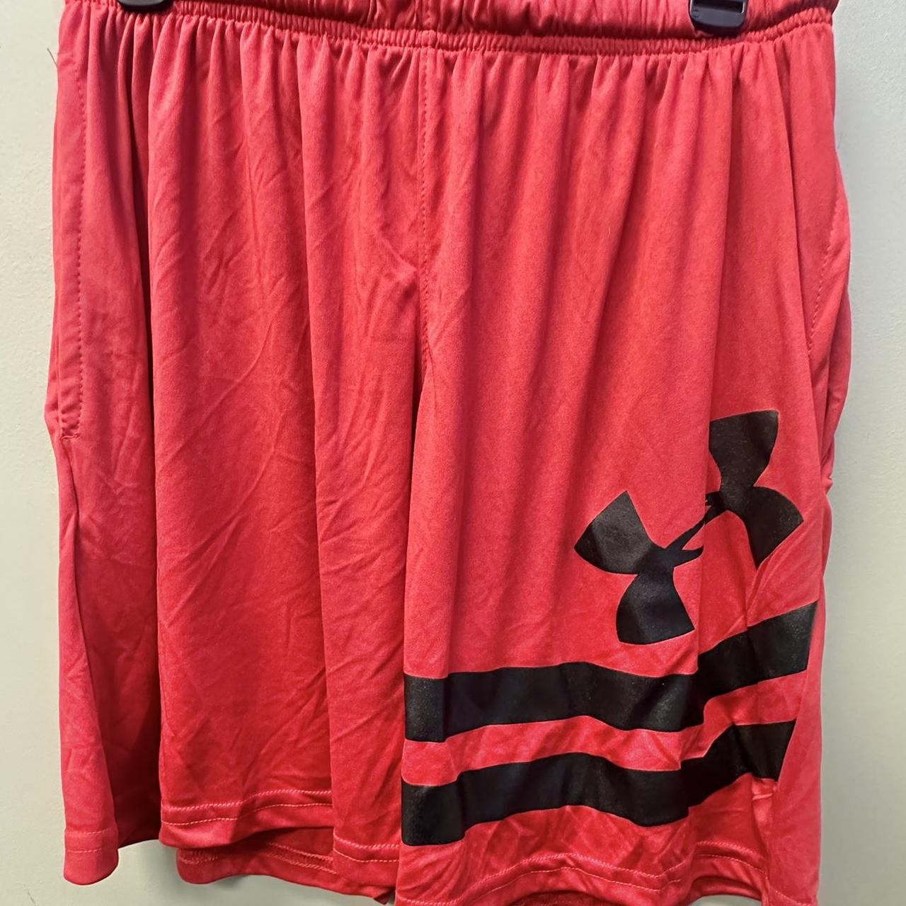 Under Armour red and black shorts Size L (b6) - Depop