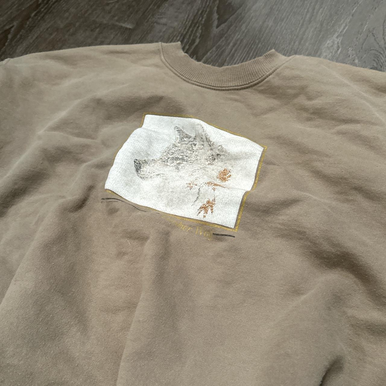 90s Timber Wolf Crewneck Size Xl Slightly distressed - Depop