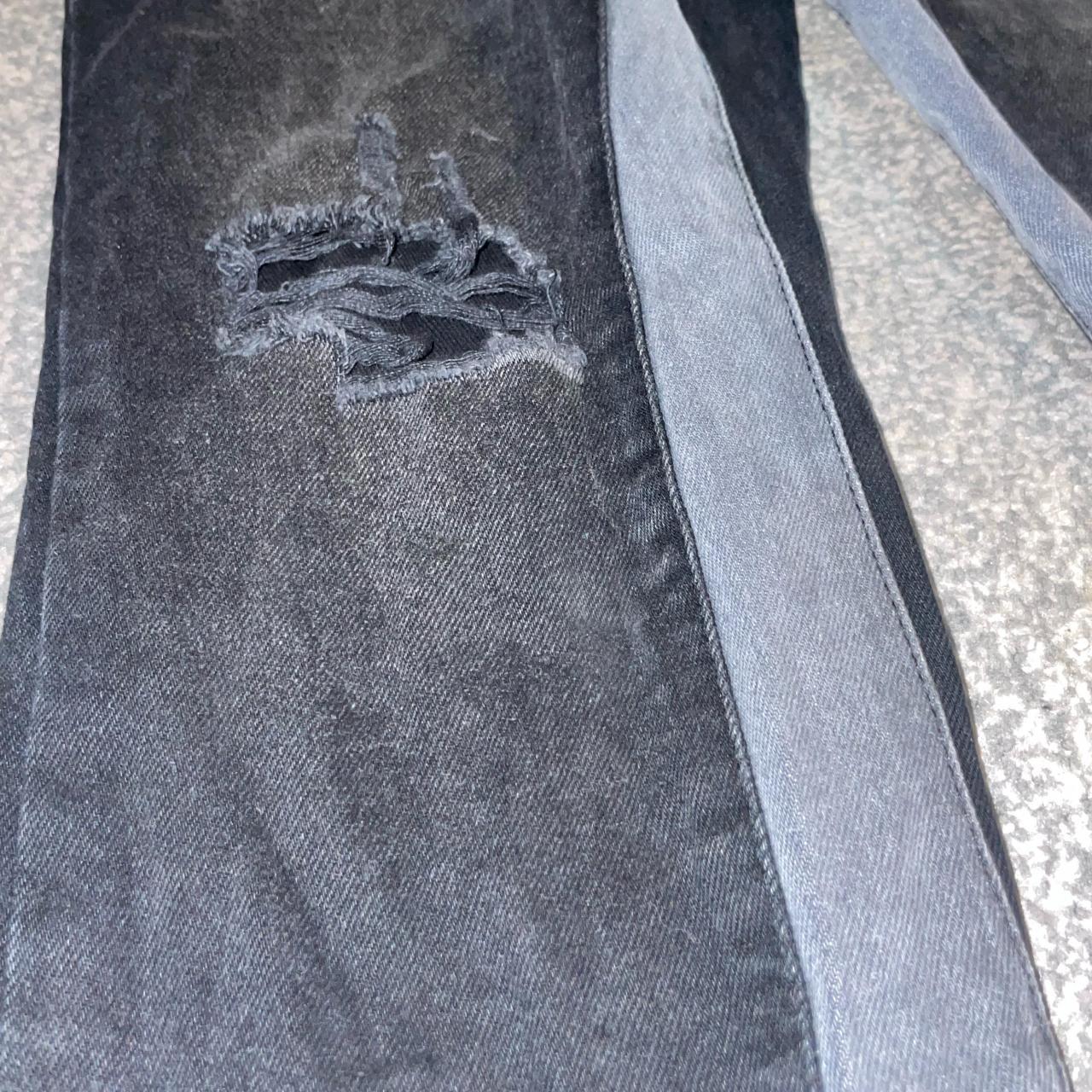 Mens flared ripped jeans 28' waist never worn - Depop