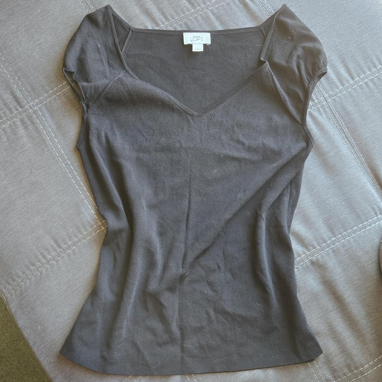 Large Black formal tank top/t with really short... | Depop