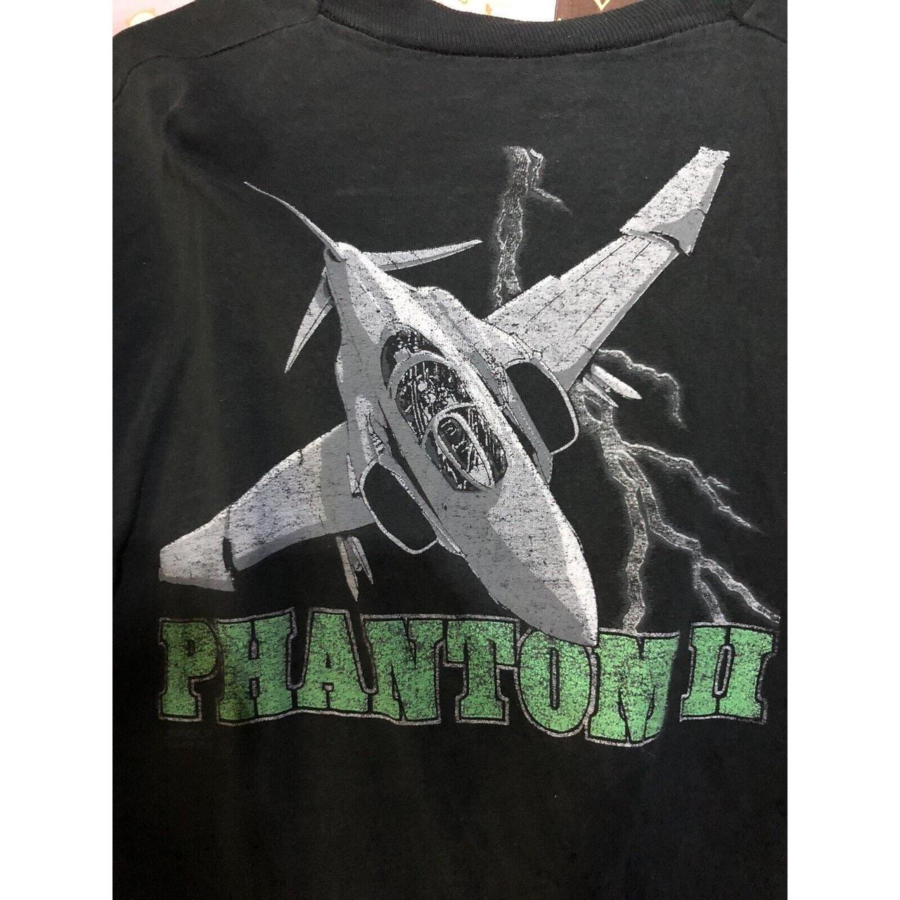 VTG 80s F-4 Phantom T-Shirt Sz L USA Made Military... - Depop