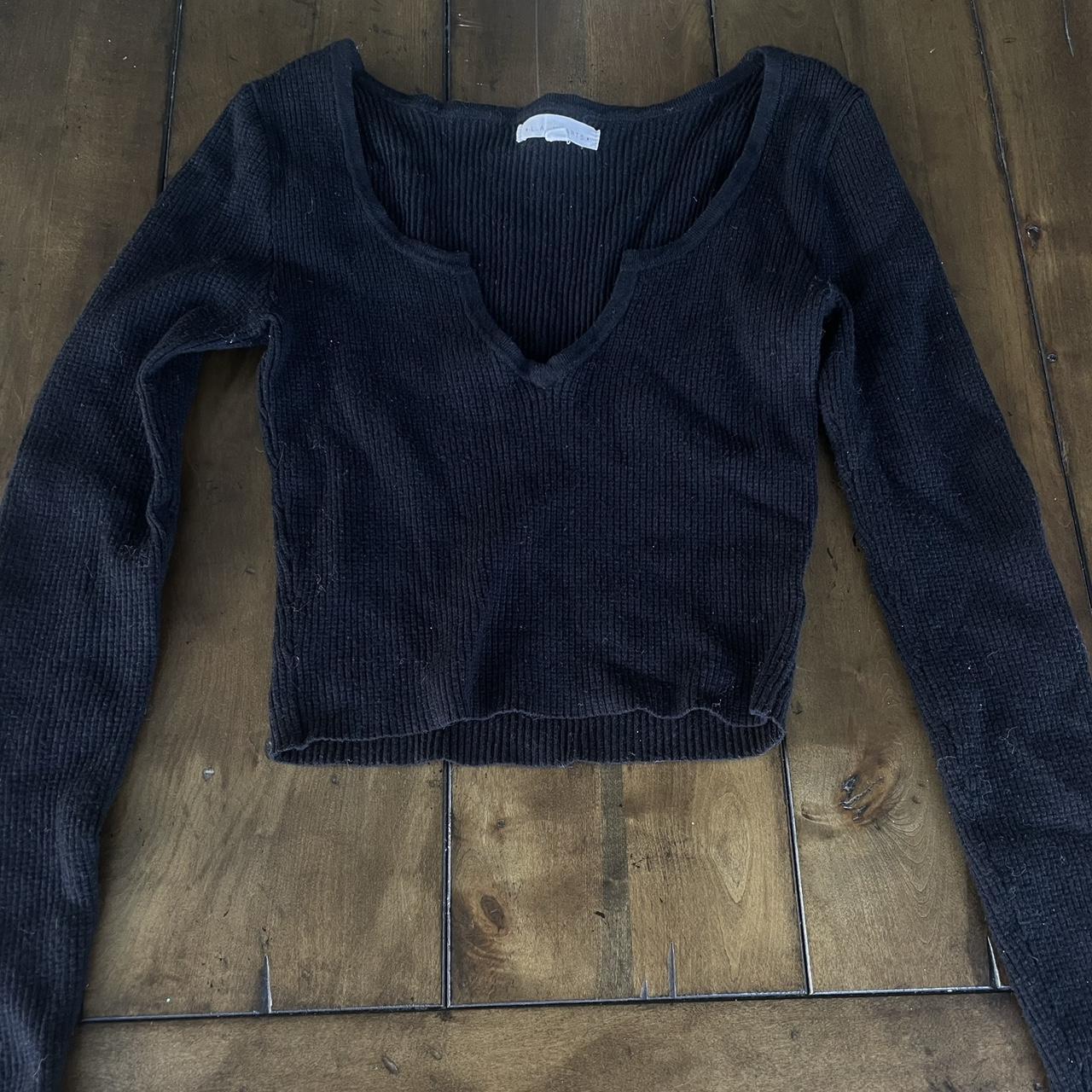 pacsun notched black sweater! - LA hearts brand and... - Depop