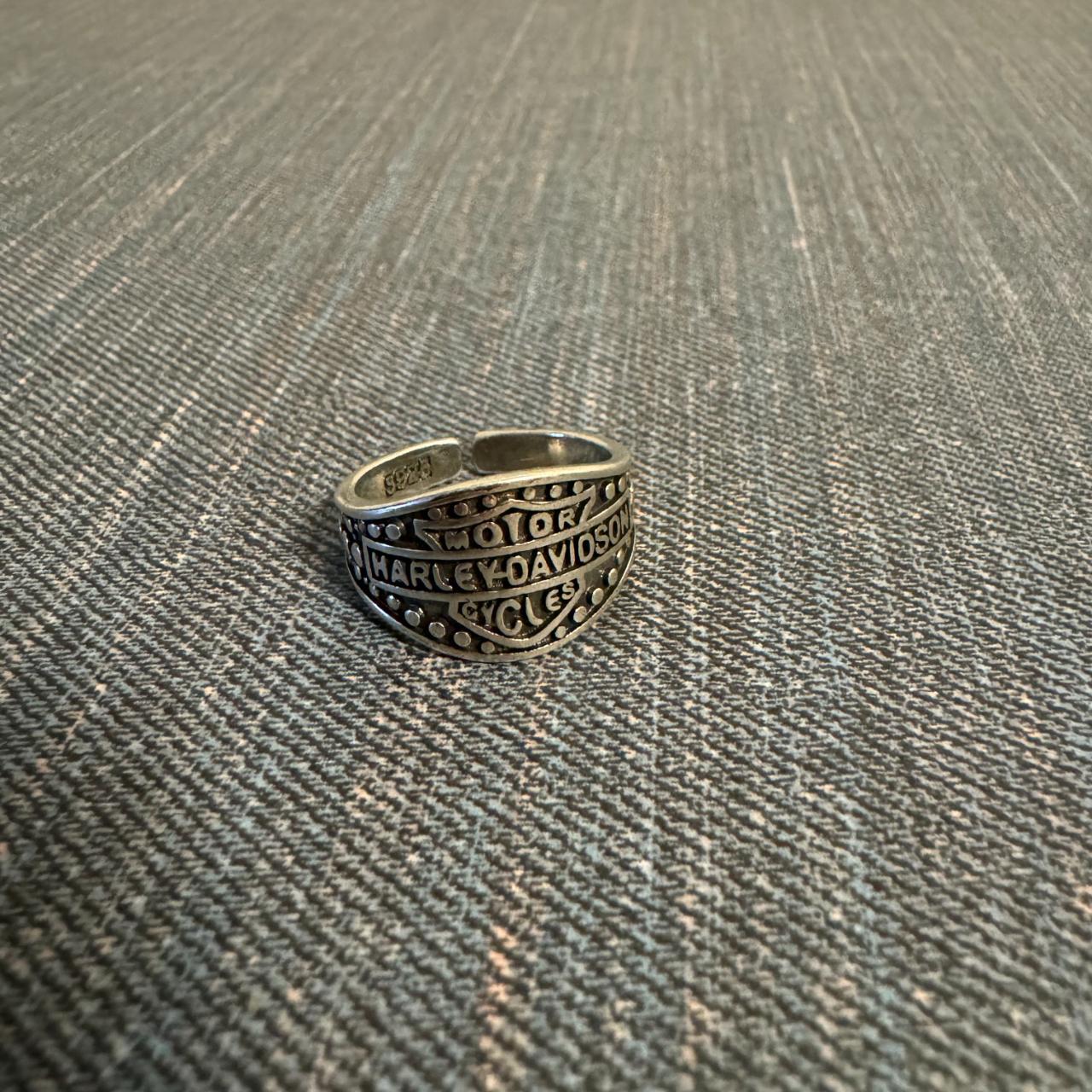 y2k 90s retro vintage ring for men and women, couple... - Depop