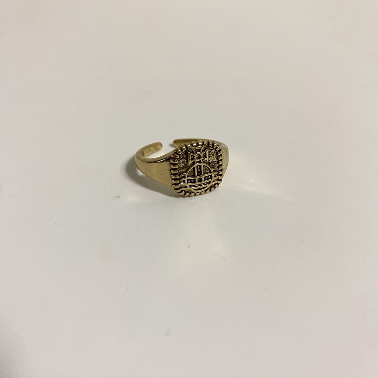 y2k 90s retro vintage ring for men and women, couple... - Depop