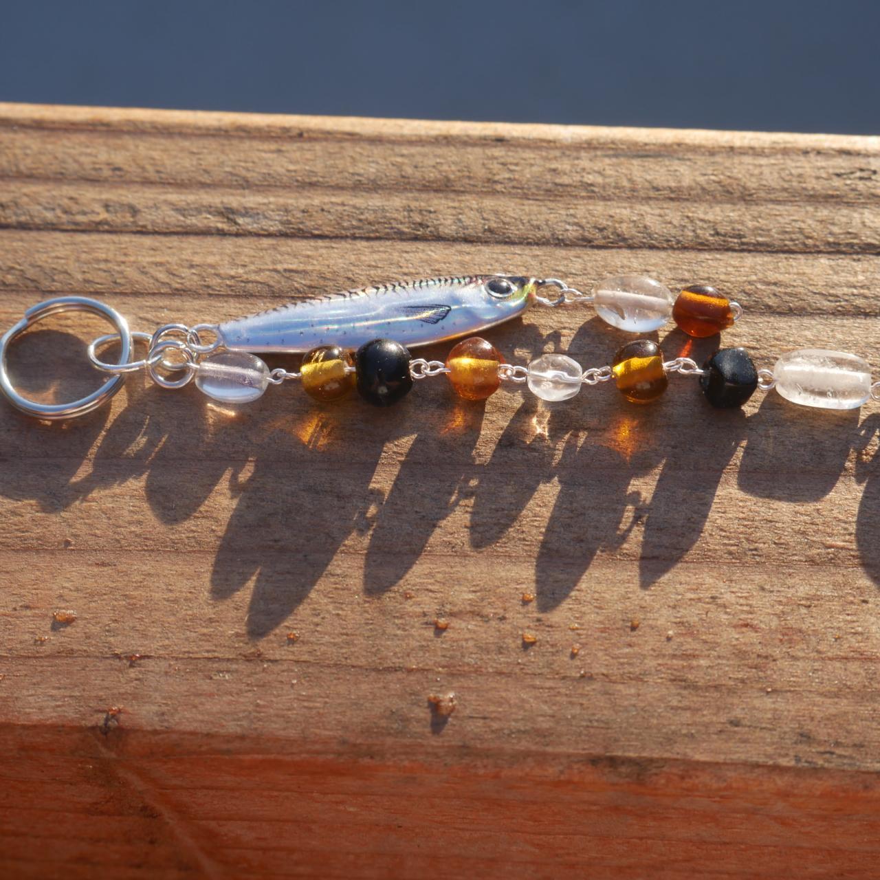 Black and Yellow Lure Keychain - Depop