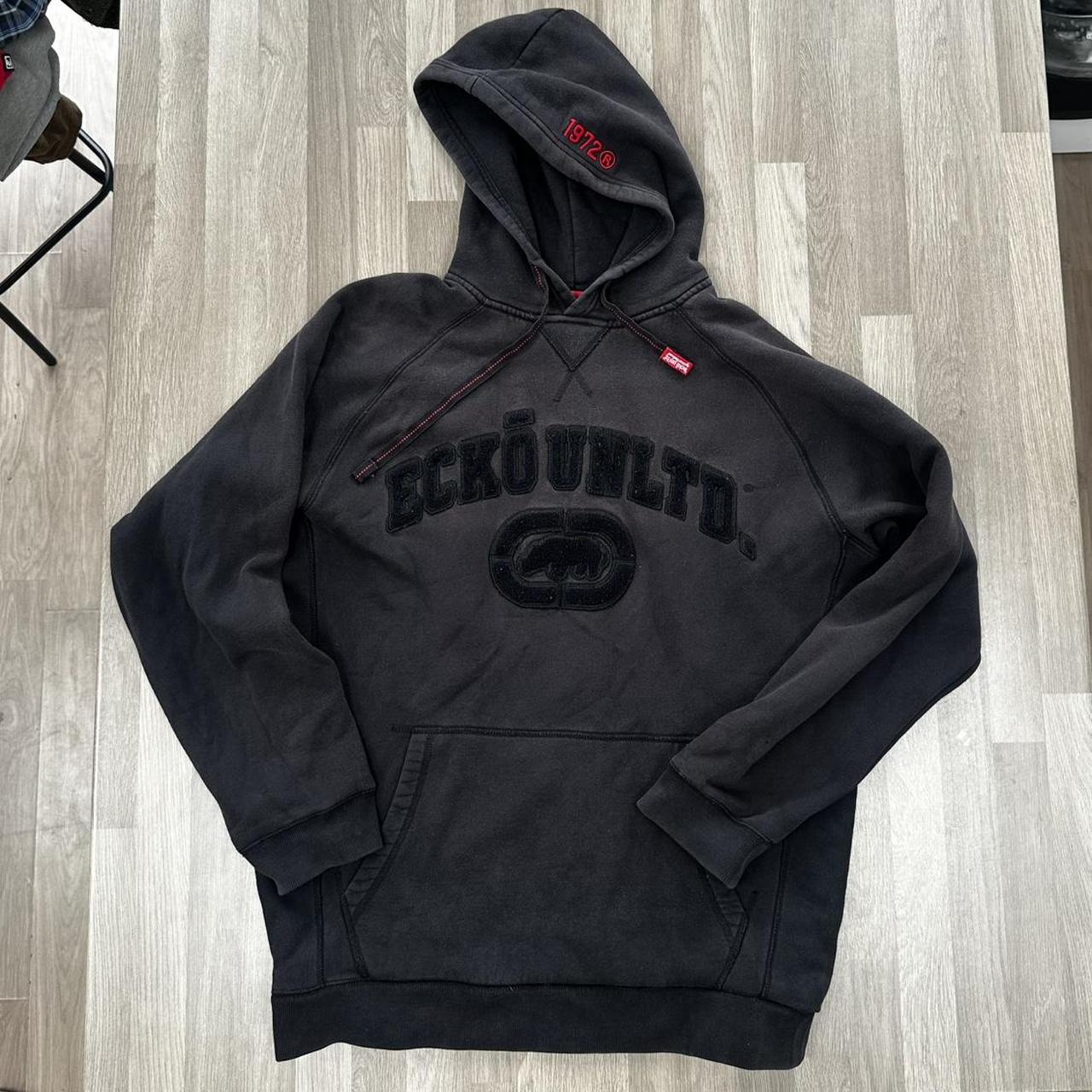 Ecko Unltd. Heavy cotton hoodie with embroidered logo - Depop