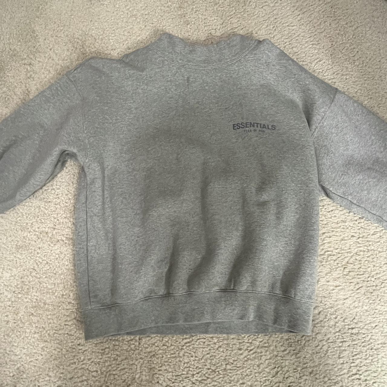 Essentials mock neck, grey, Men’s medium, worn a... - Depop