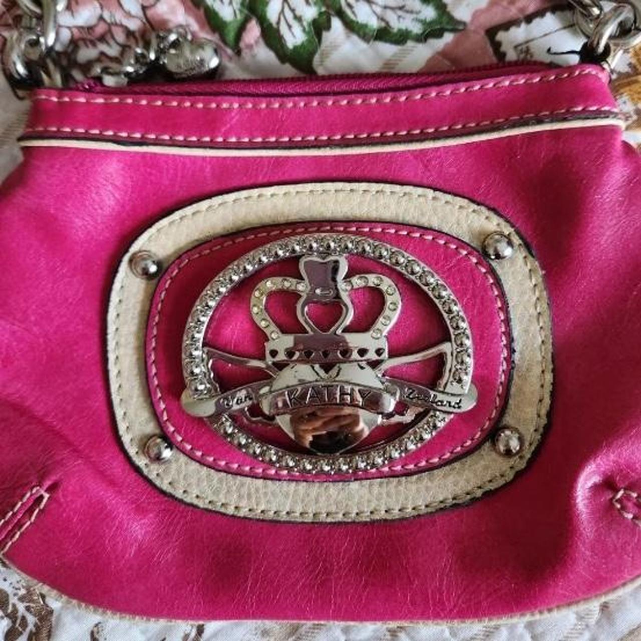 Kathy Van Zeeland Pink Bedazzled Crossbody... - Depop