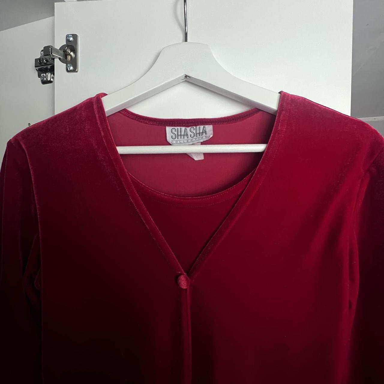 vintage velvet shirt/cardigan -the cardigan and... - Depop