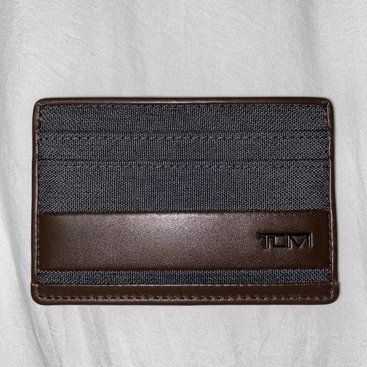 Tumi Card Holder / Wallet Finely textured leather... - Depop