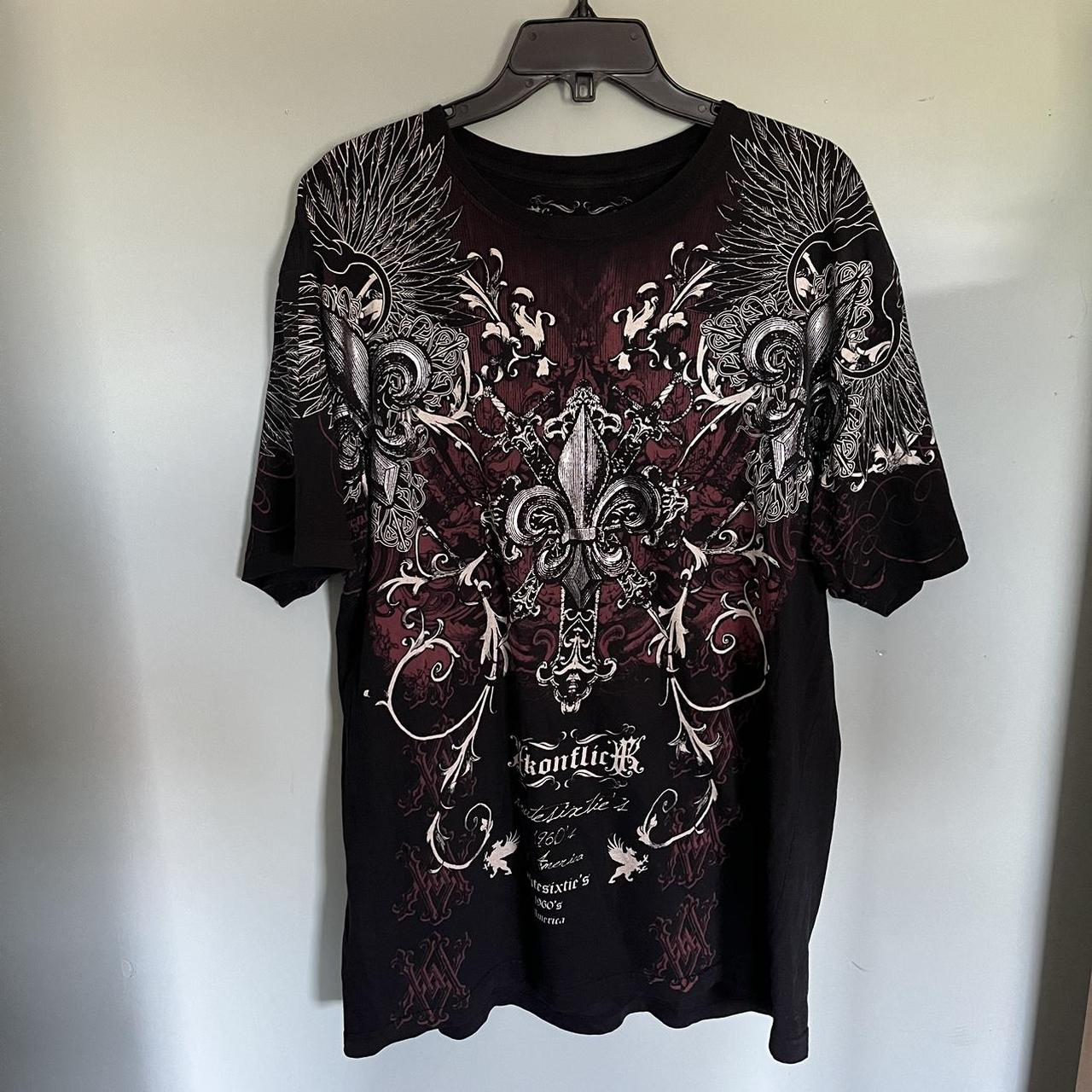 Y2K Konflict Archaic Affliction Grunge T Shirt 2XL... - Depop