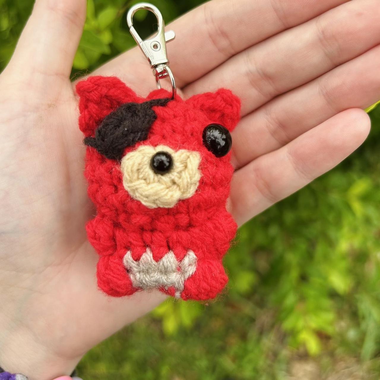 Crochet keychain Foxy fnaf character I am selling... | Depop