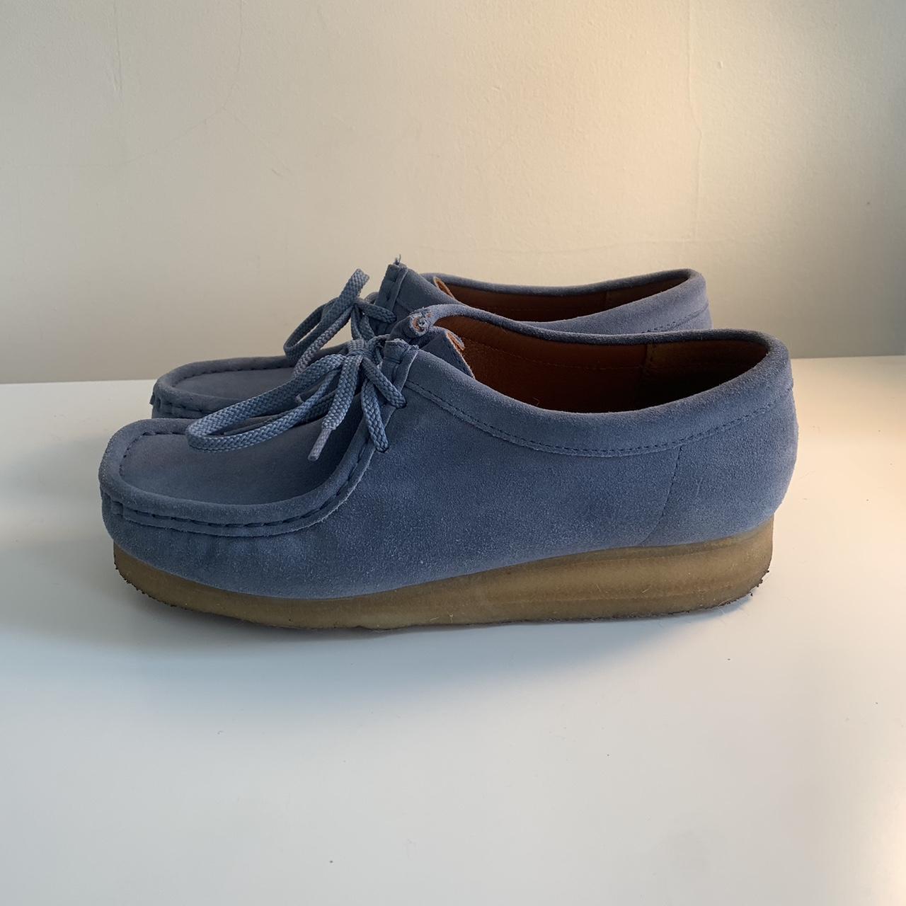 Clarks Men’s Wallabee - Light Blue - M size... - Depop